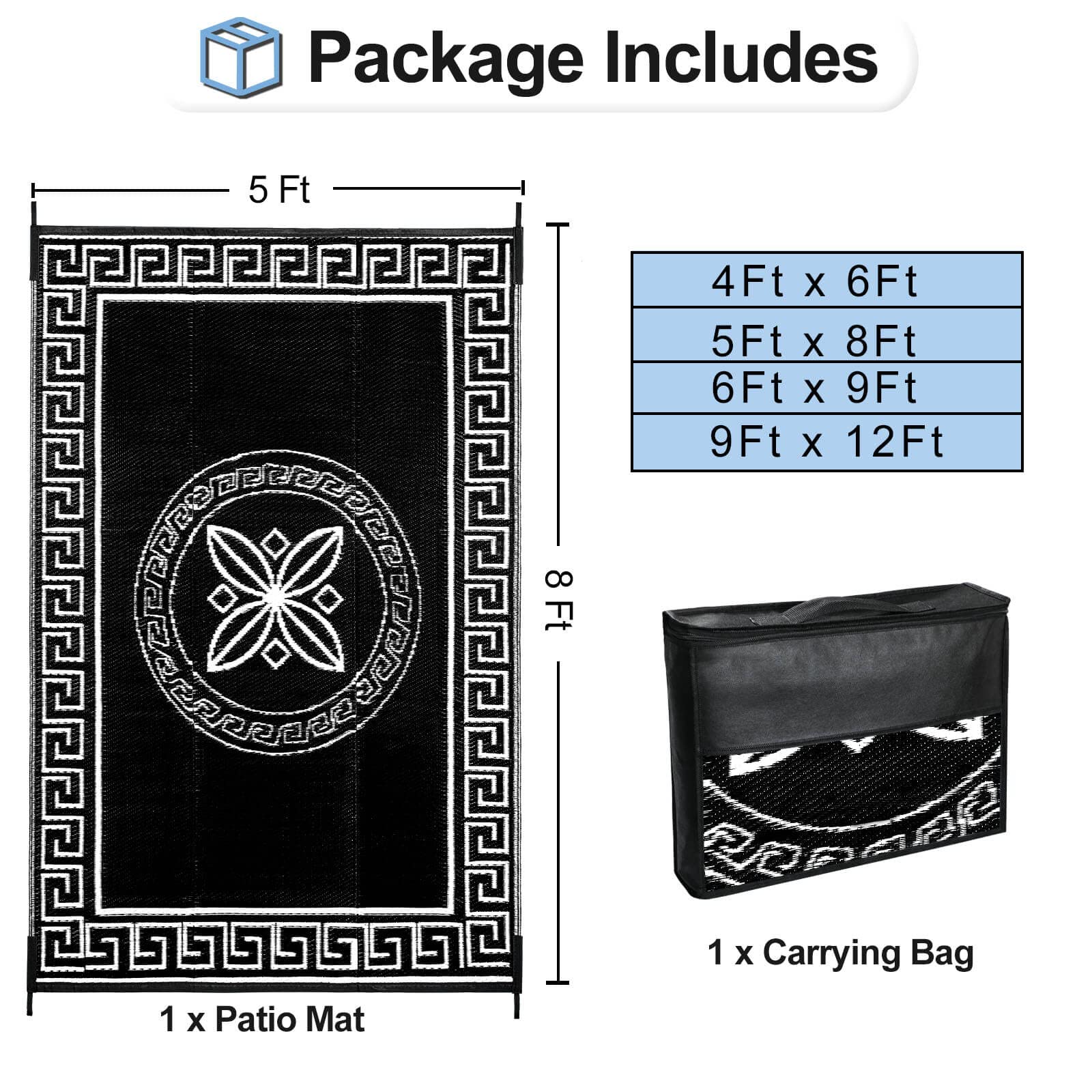 Snapklik.com : OutdoorLines Outdoor Reversible Rugs For Patio 5x8 Ft ...