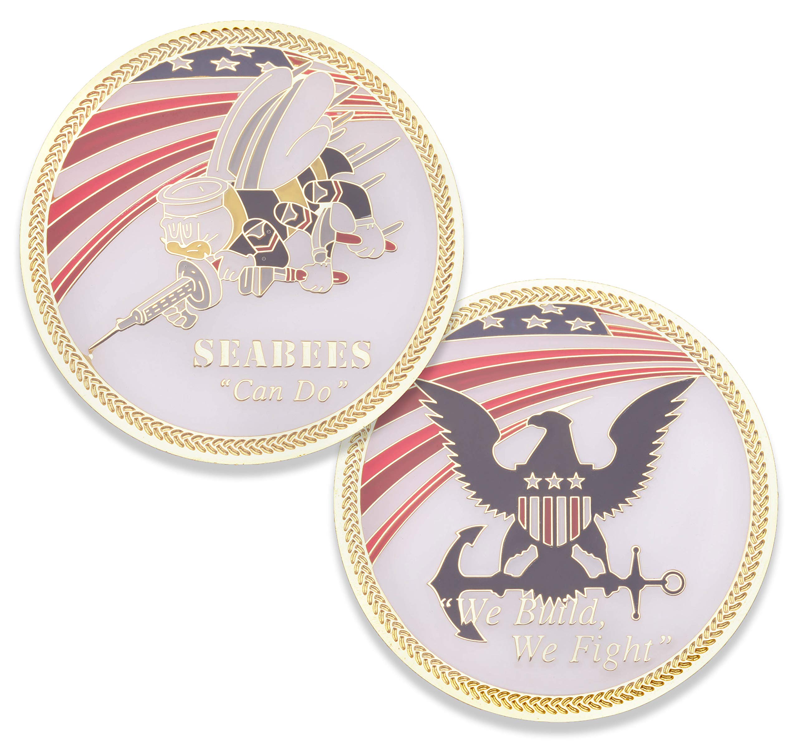 Seabees Navy Chief Challenge Coin US NAVY SEABEES CHALLENGE COIN