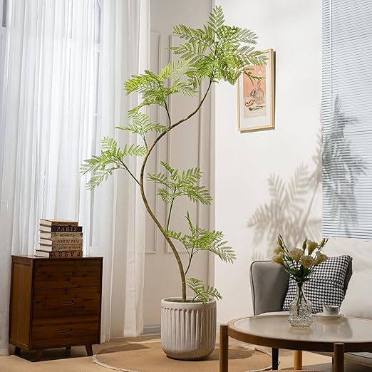 Amazon.com: Bailikang 7.9FT Artificial Tree Fake Jacaranda Tree,Faux ...