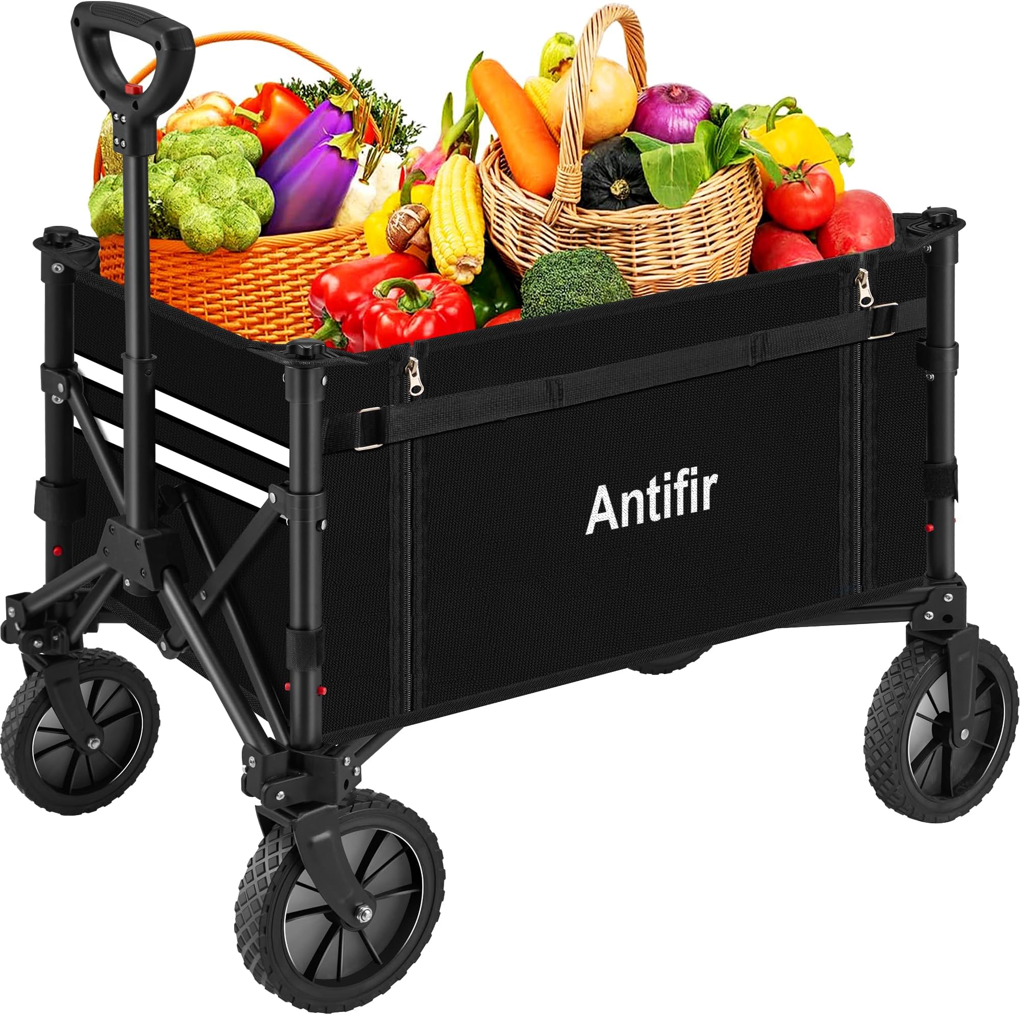 Amazon.com: Folding Wagon Cart Beach Wagon Utility Wagon Cart Outdoor ...