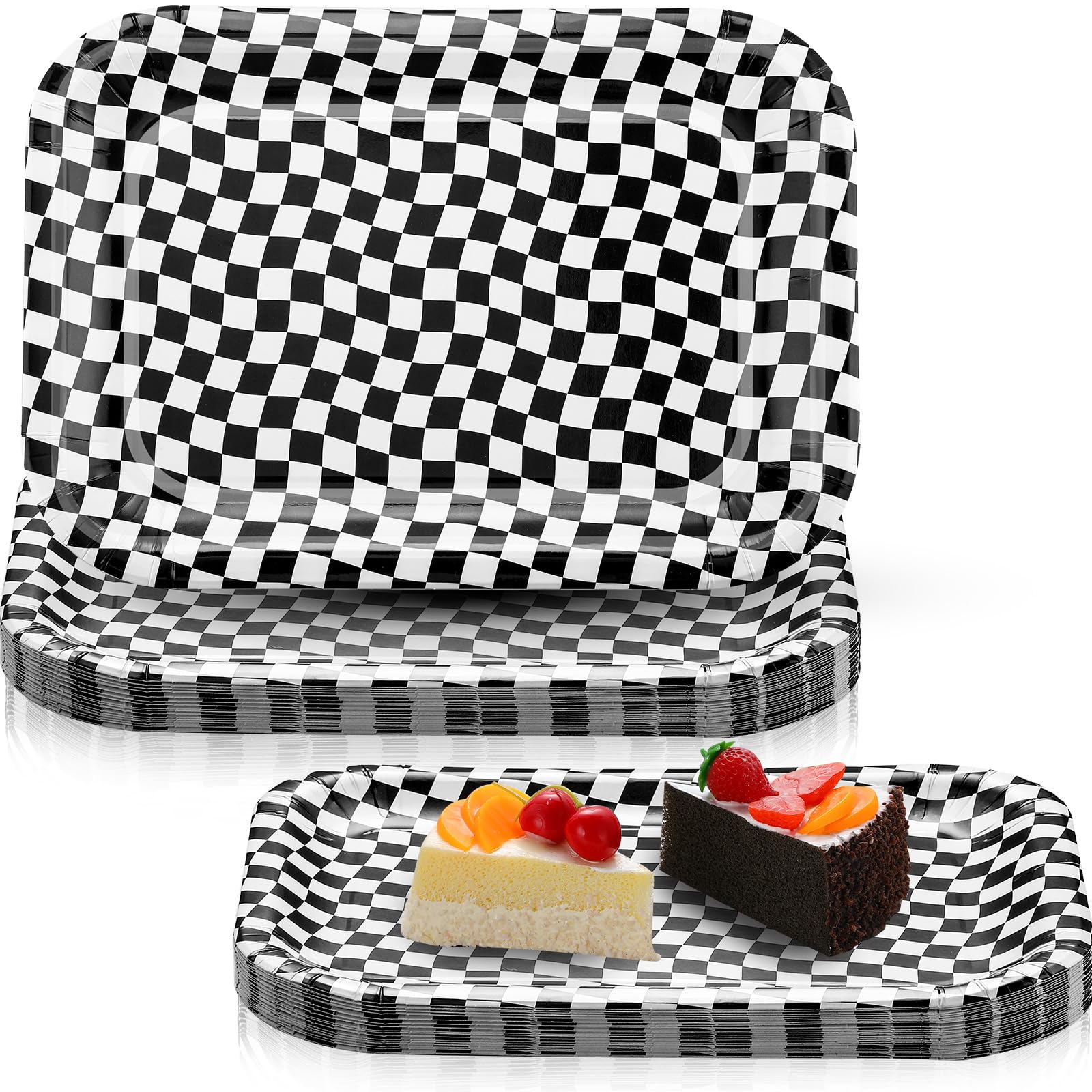 Amazon.com | Ziliny 24 Pcs 13" x 9" Race Car Party Trays Disposable ...