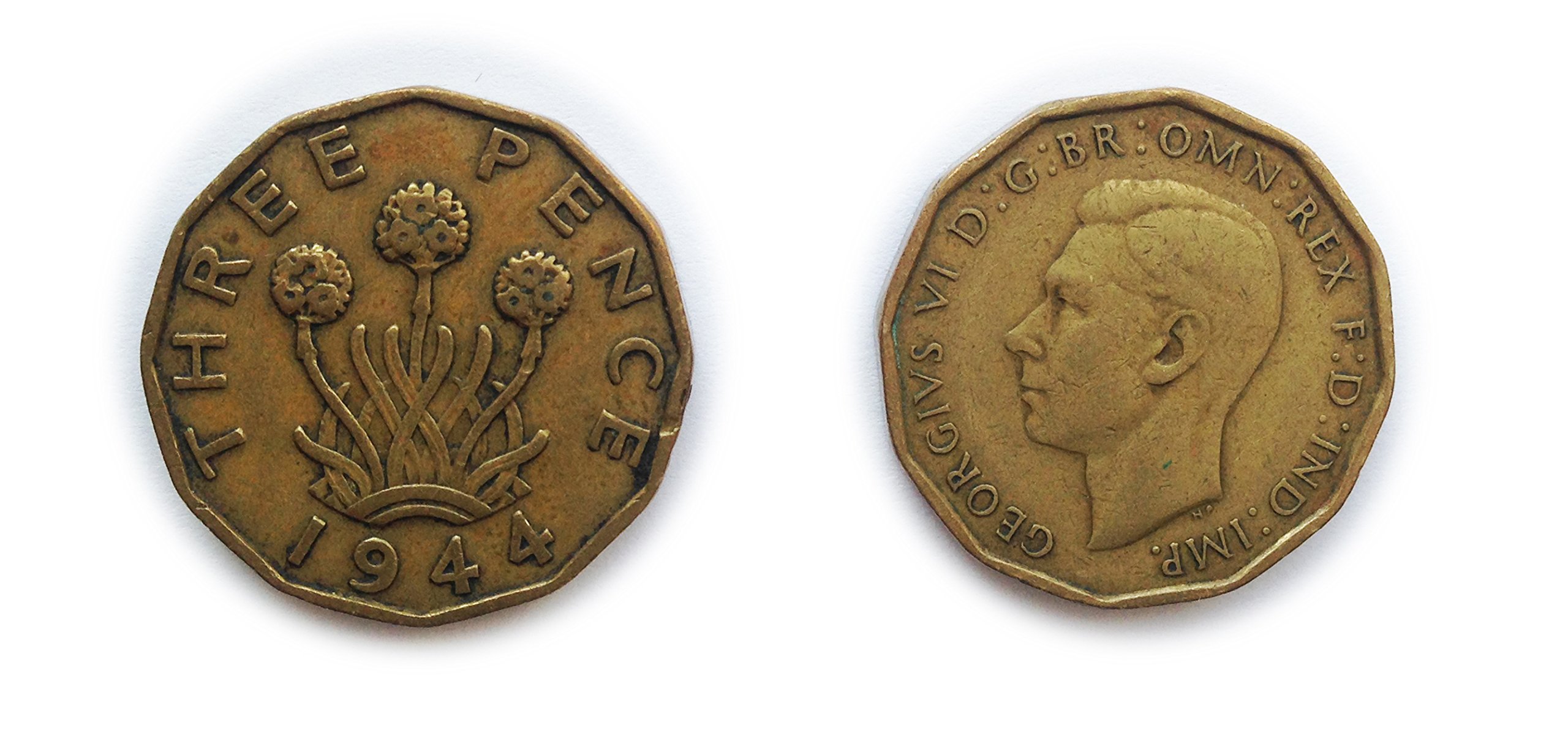 Coins for collectors - Circulated British 1944 Threepenny Bit / Three ...