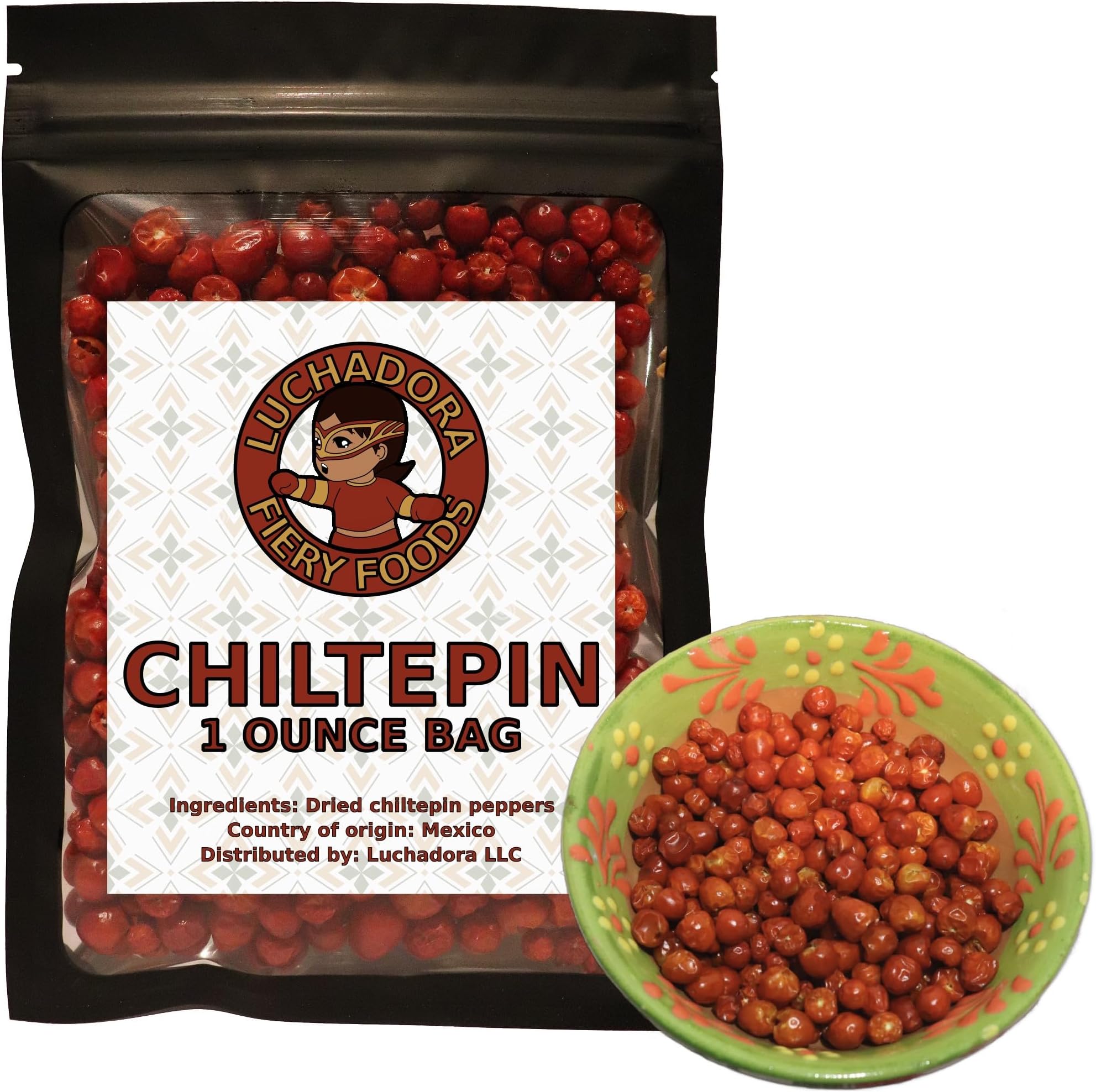 Amazon.com : 1oz Dried Chiltepin Peppers (Chile Tepin), Chiltepines ...