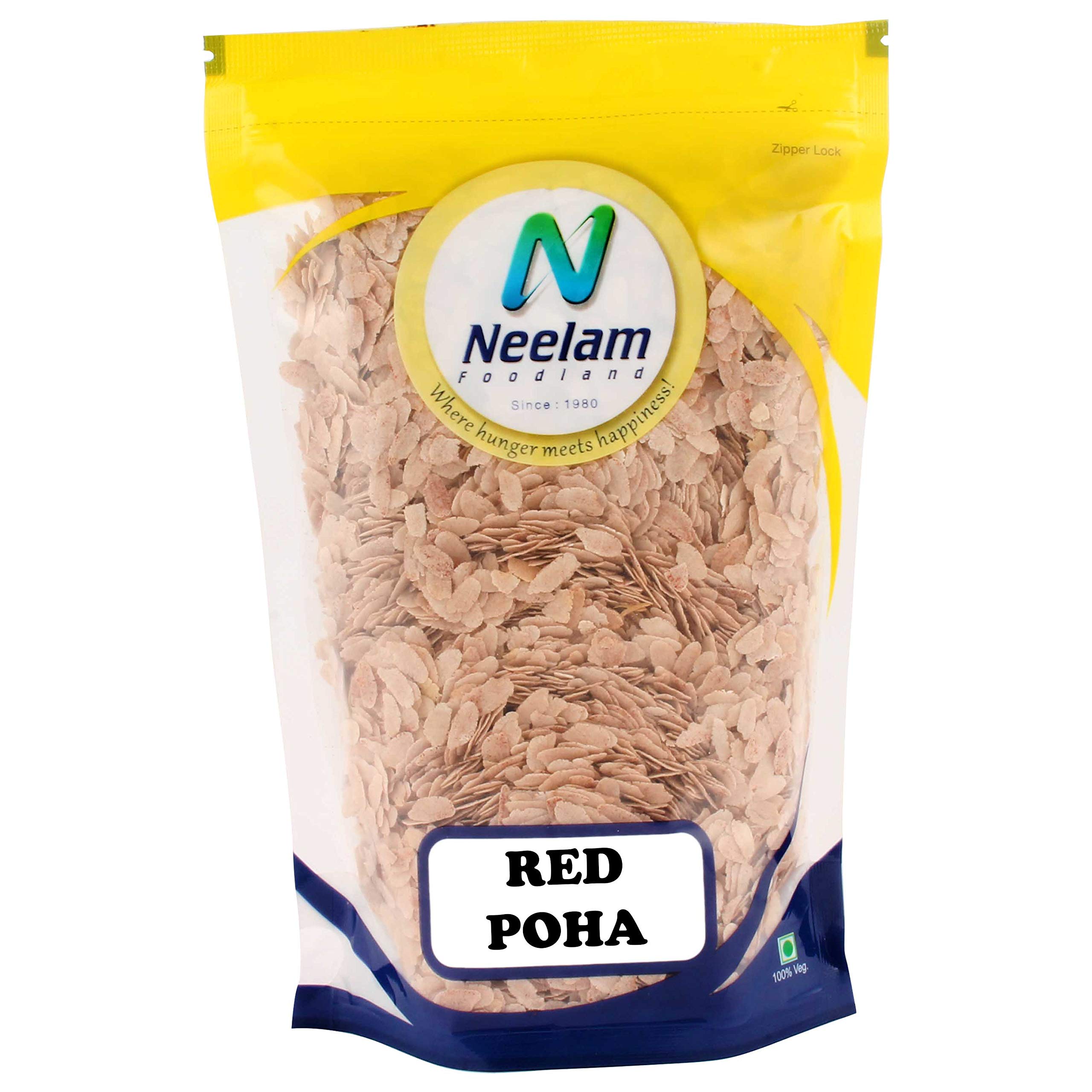 Amazon.com: Neelam Foodland Red Rice Poha (Flattened Red Rice) 500g