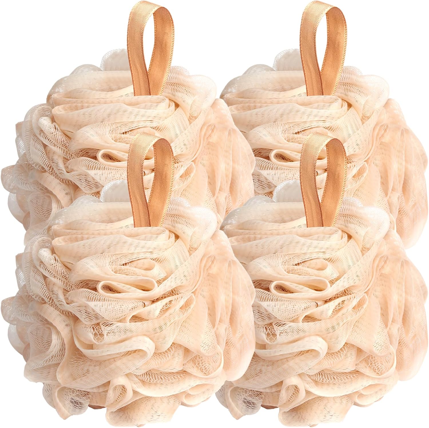 Amazon.com: Fishent Loofah Bath Sponge Shower Loofahs, 4 Pack Soft ...