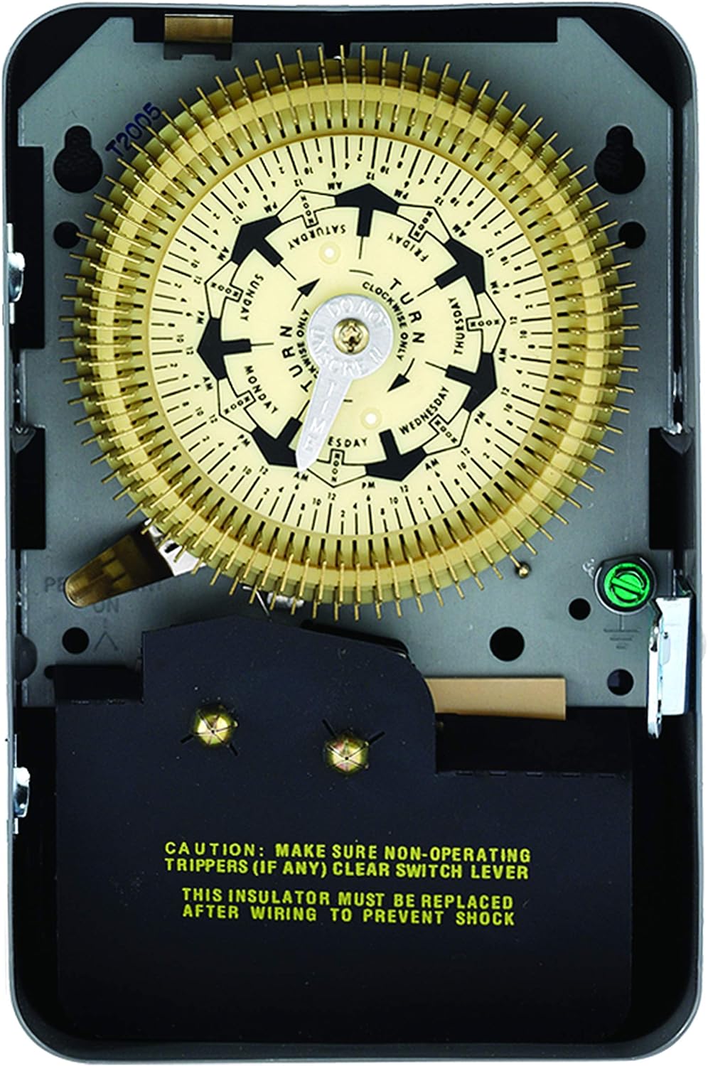 Intermatic T2005 Compact 120-Volt 7-Day Mechanical Time Switch with ...