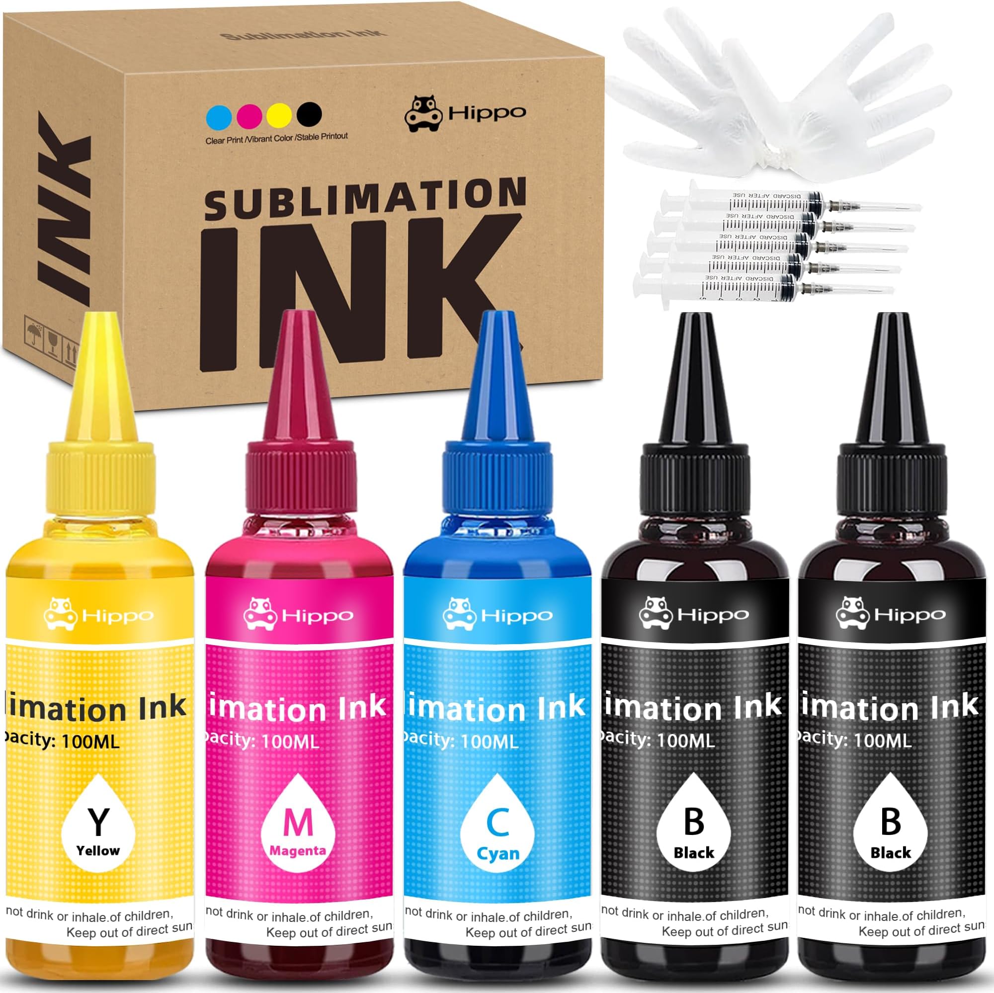 Amazon.com: Sublimation Ink 500ML Compatible for Epson ET2400 XP4105 ...