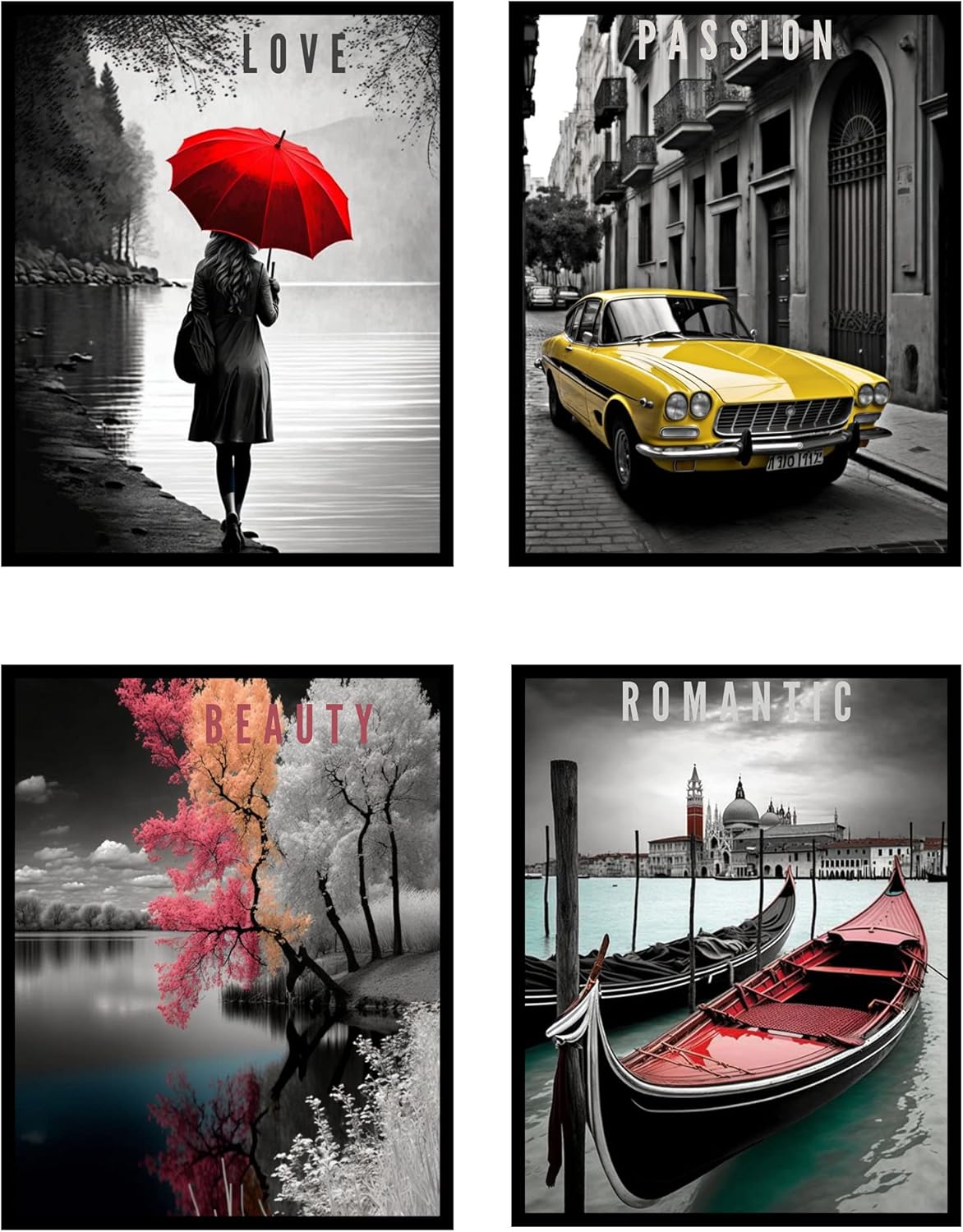 Amazon.com: HT LIFE Modern Wall Art Prints for Bedroom & Living Room ...