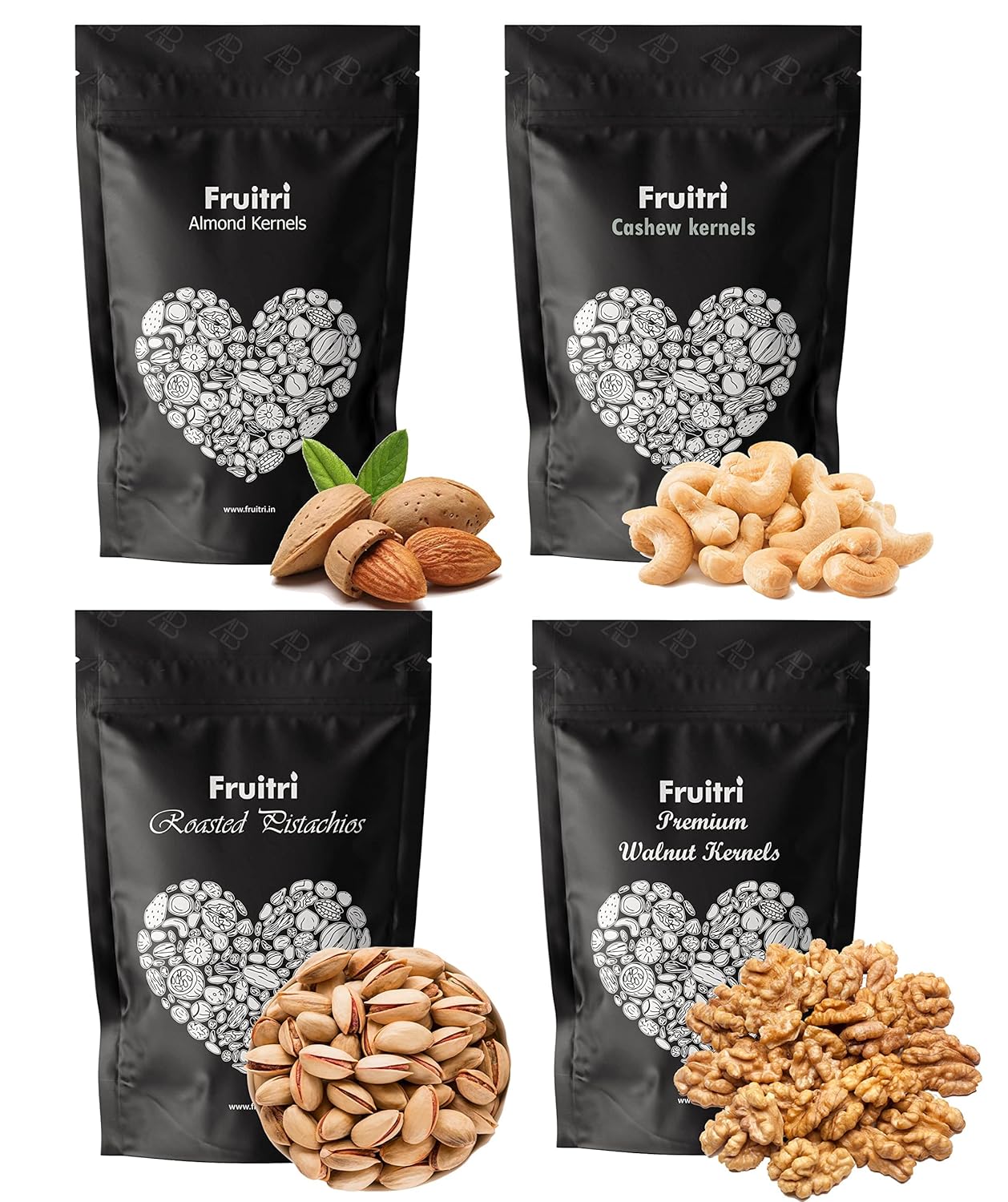 Fruitri Fresh and Premium Nuts, Dry Fruits Combo Pack, Almond, Cashew ...