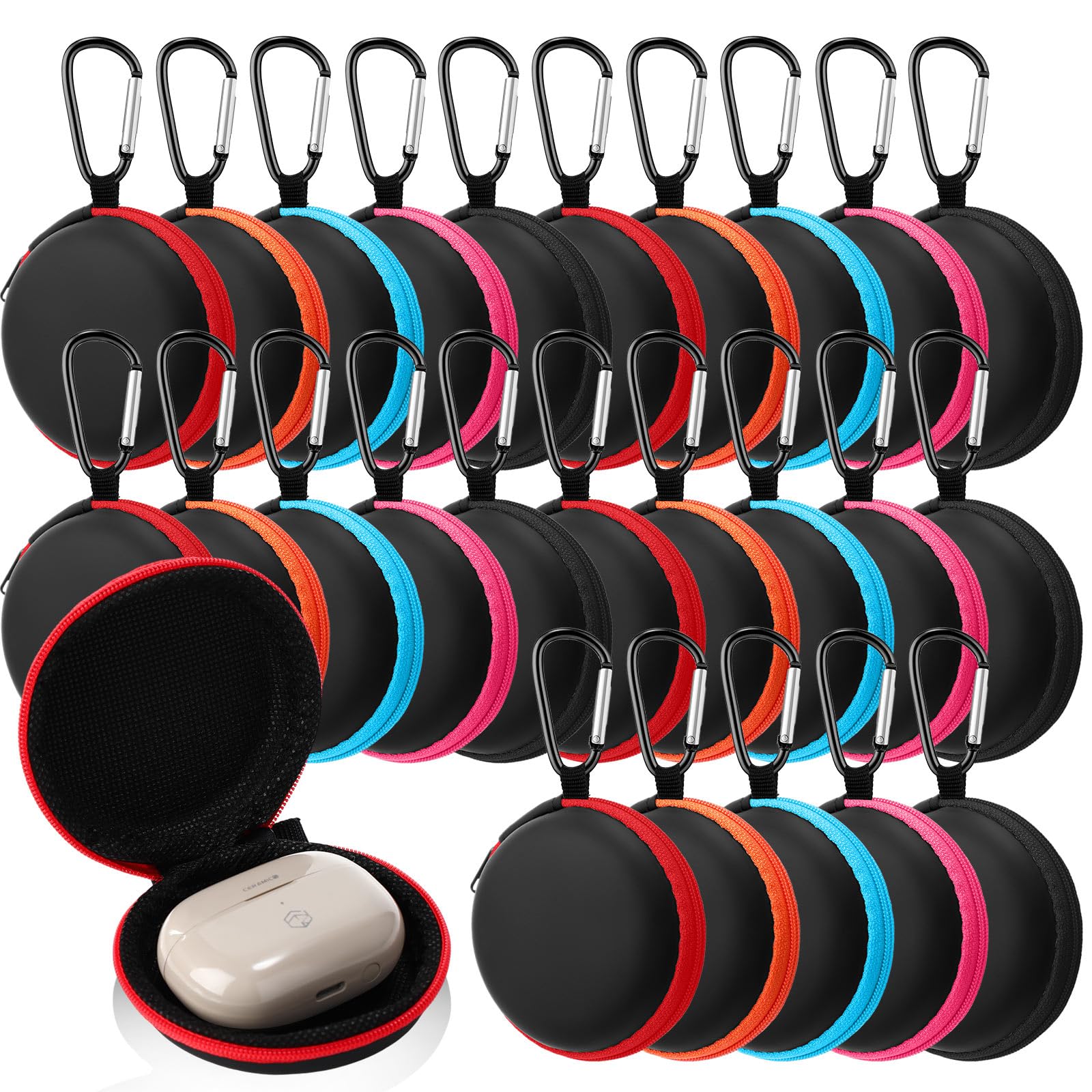 Amazon.com: Abbylike 30 Pack Headphone Case Earphone Earbud Headset ...