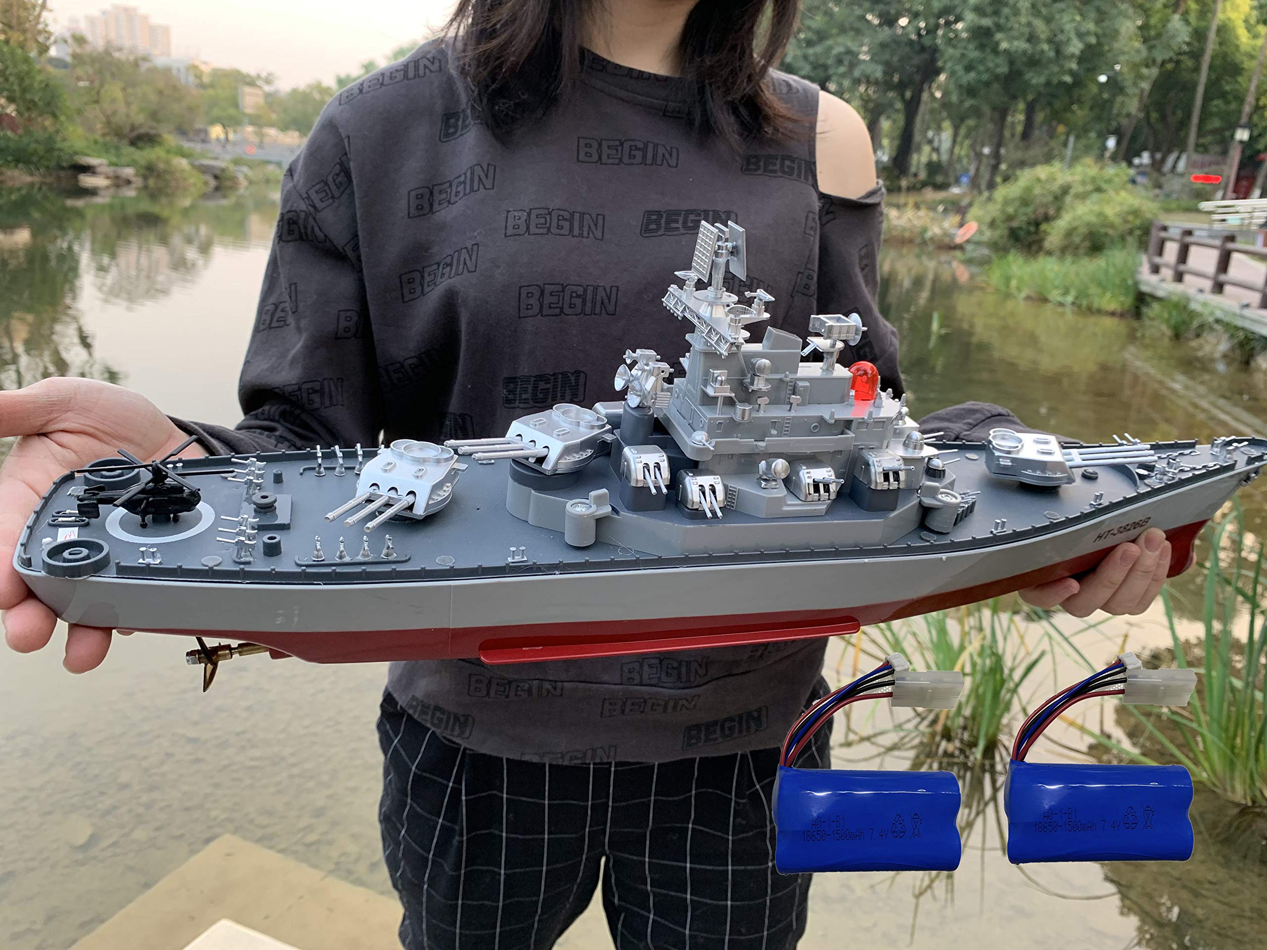 Buy RC boat 2021 upgrade 26B cruiser RC battleship 24 inches ultra-long ...