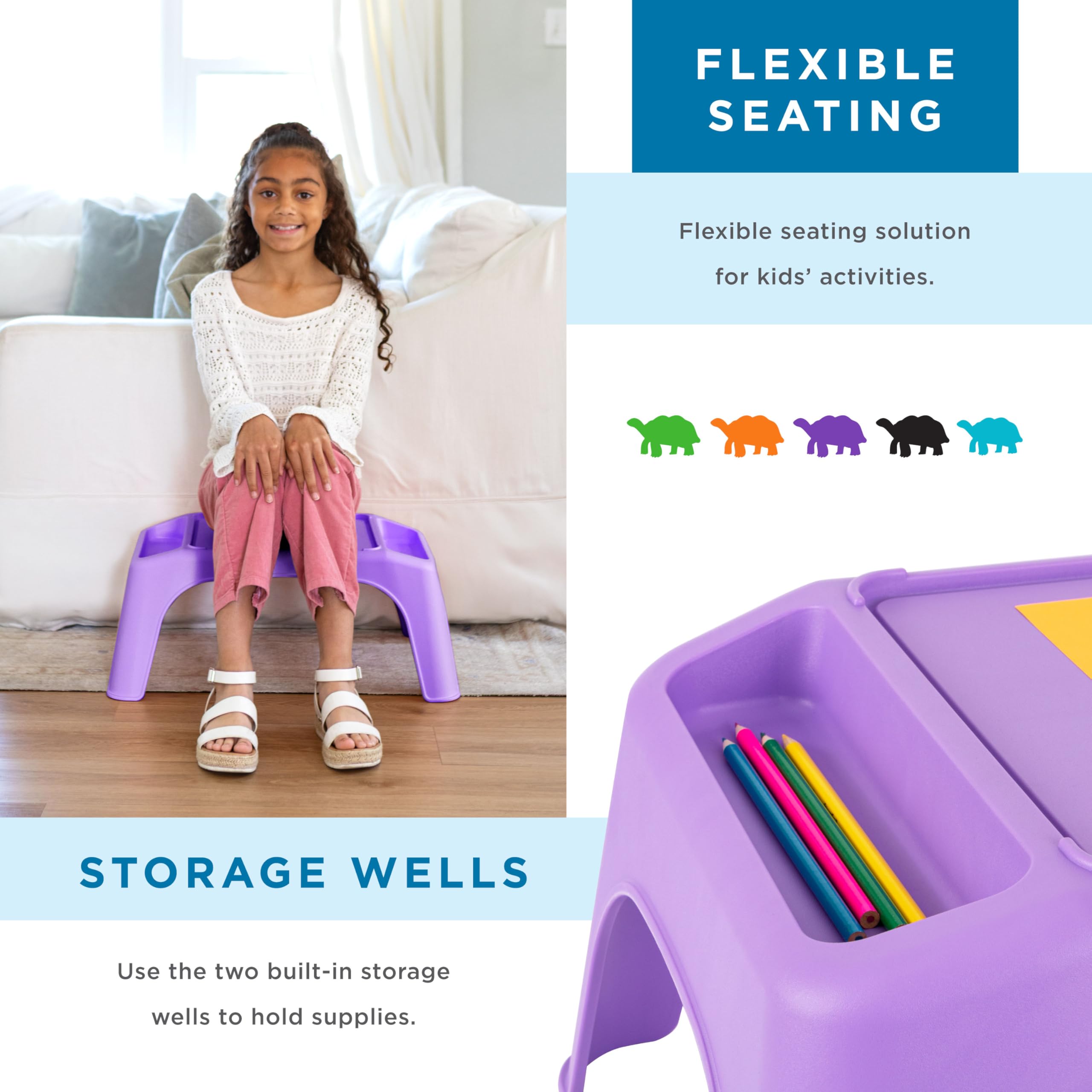 Snapklik.com : LapGear Turtle Table Kids Activity Lap Desk Tray