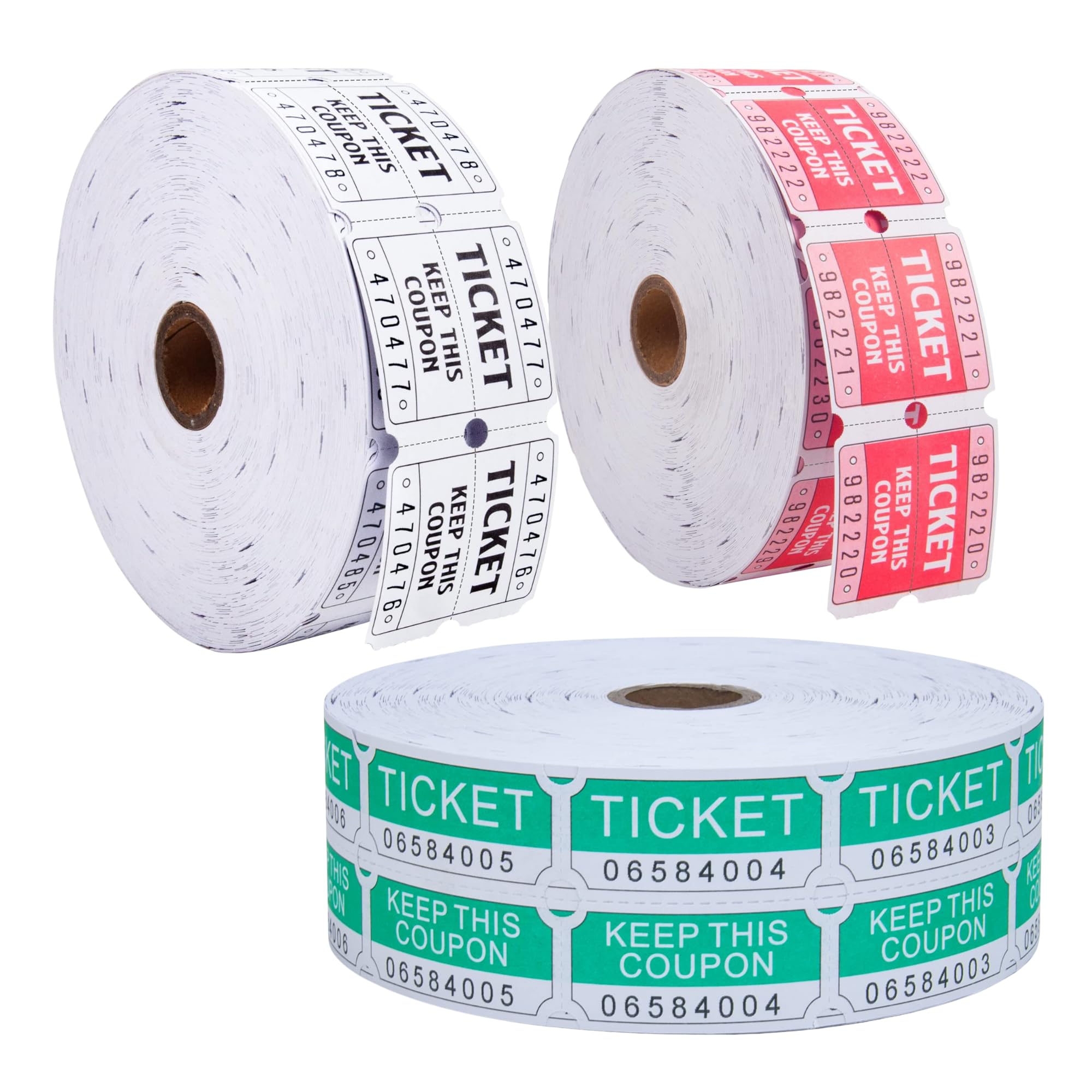 Amazon.com: L LIKED 2000 Raffle Tickets Double Rolls Ticket for Events ...