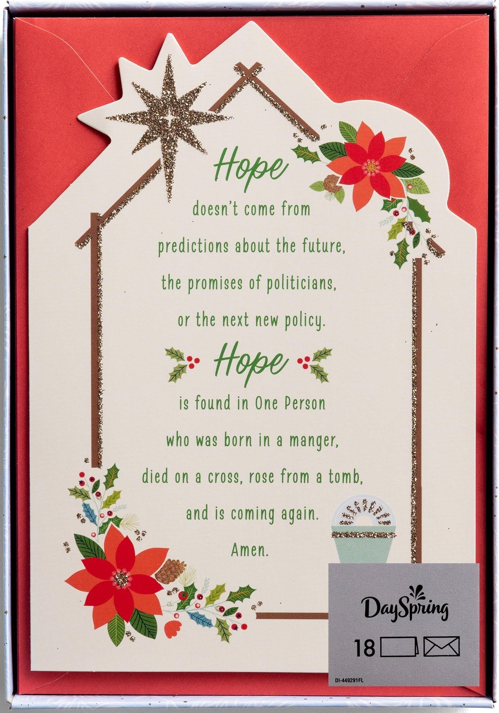 Amazon.com : DaySpring - God's Love Nativity- 50 Bulk Christmas Boxed ...