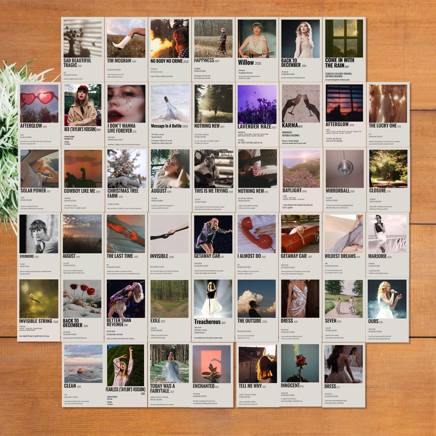OsouYY Taylor Aesthetic Poster Set – Album Cover Inspired Wall Collage ...