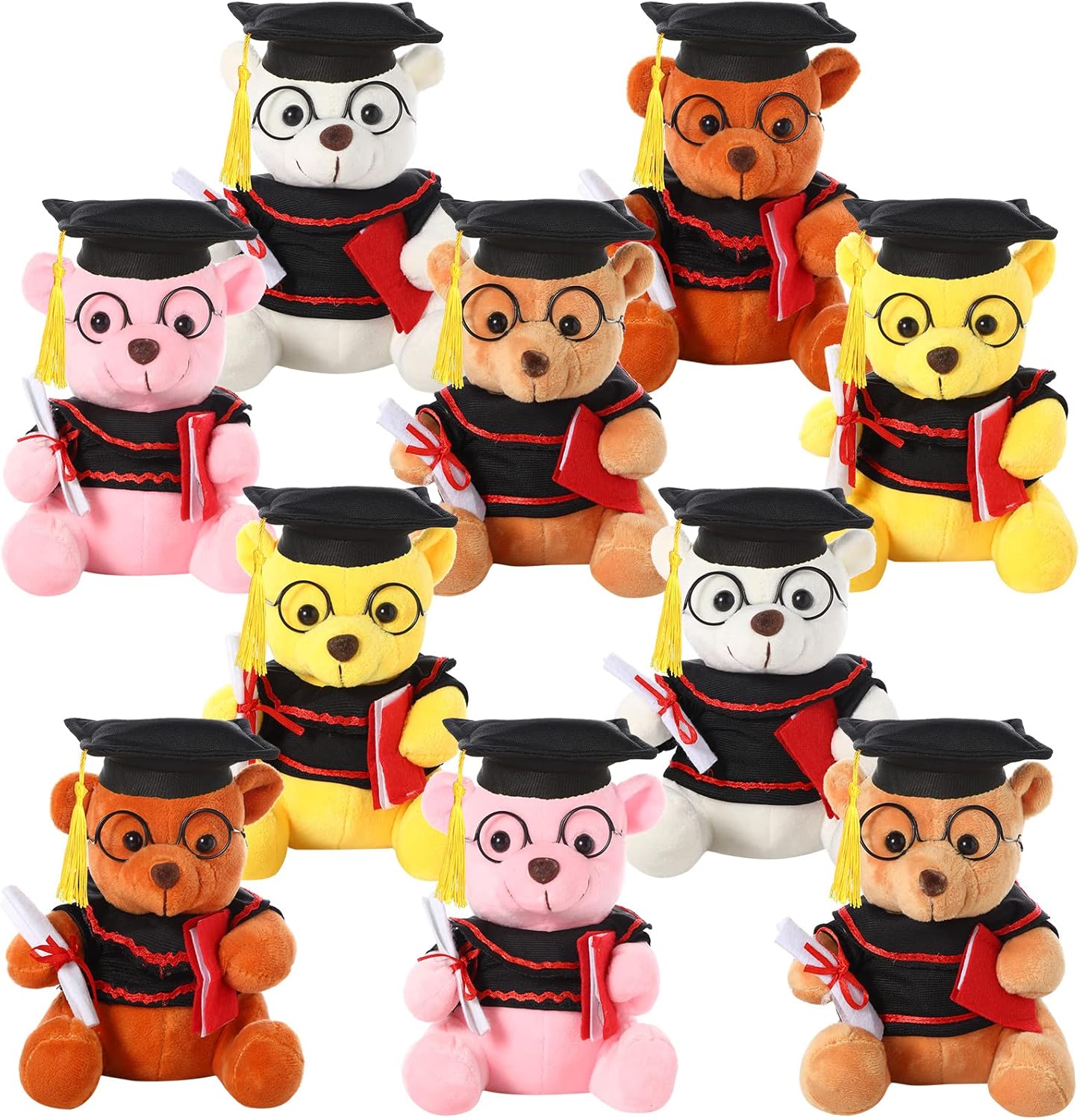 Amazon.com: 10 Pieces 7.8 inch Graduation Bears Graduation Plush ...
