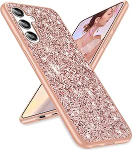 Amazon.com: for Samsung A16 5G Case Glitter Galaxy A16 Slim Case Sparkle Diamond TPU Bumper Full ...
