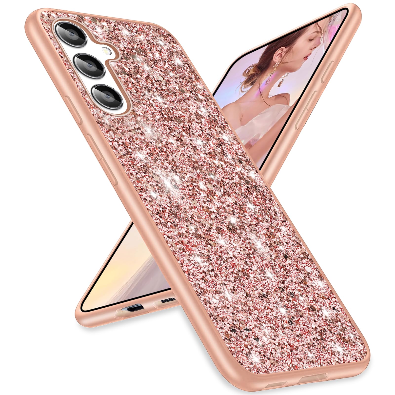 Amazon.com: for Samsung S24 Plus Case Glitter Galaxy S24 Plus Slim Case ...