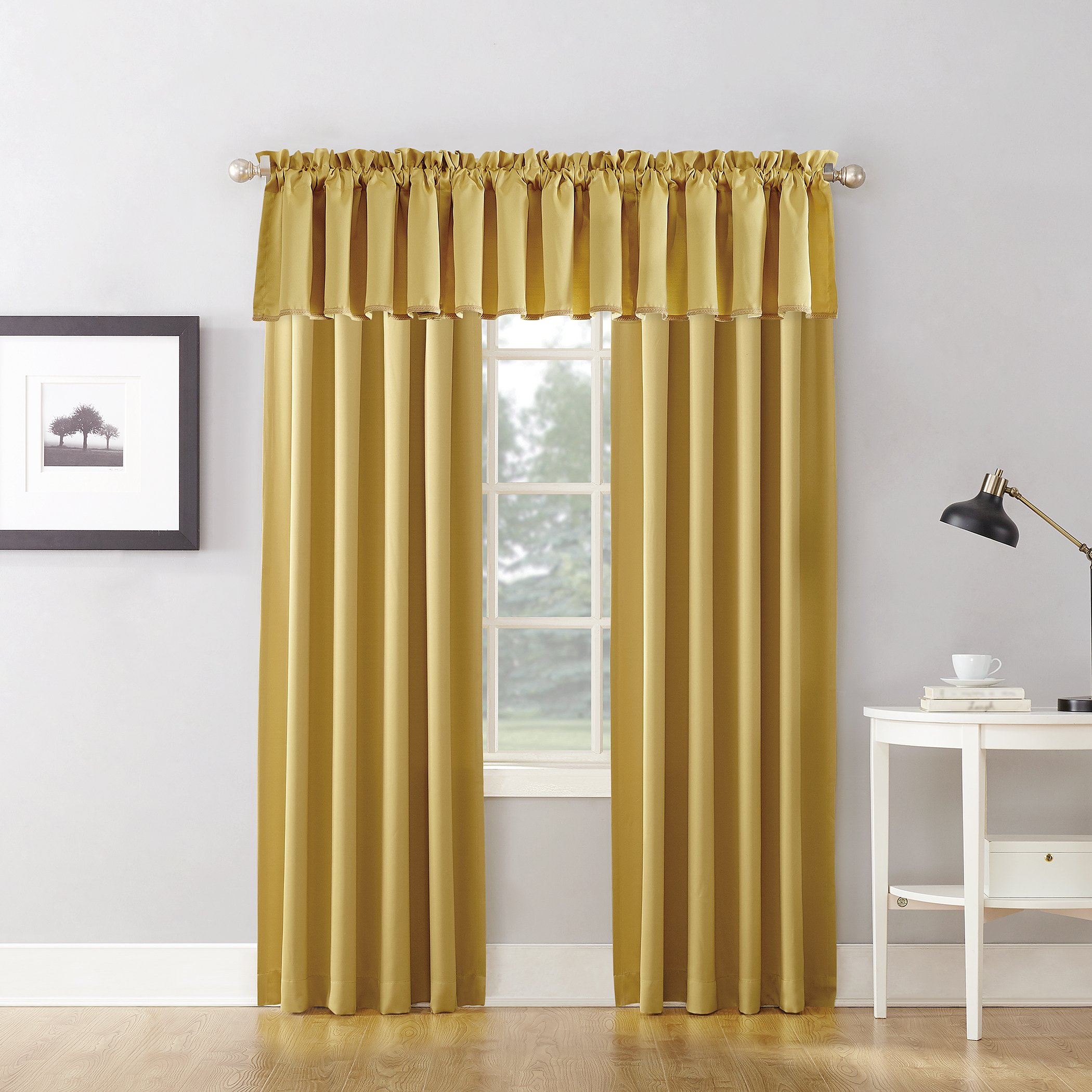 Snapklik.com : Barrow Energy Efficient Rod Pocket Curtain Panel Pair