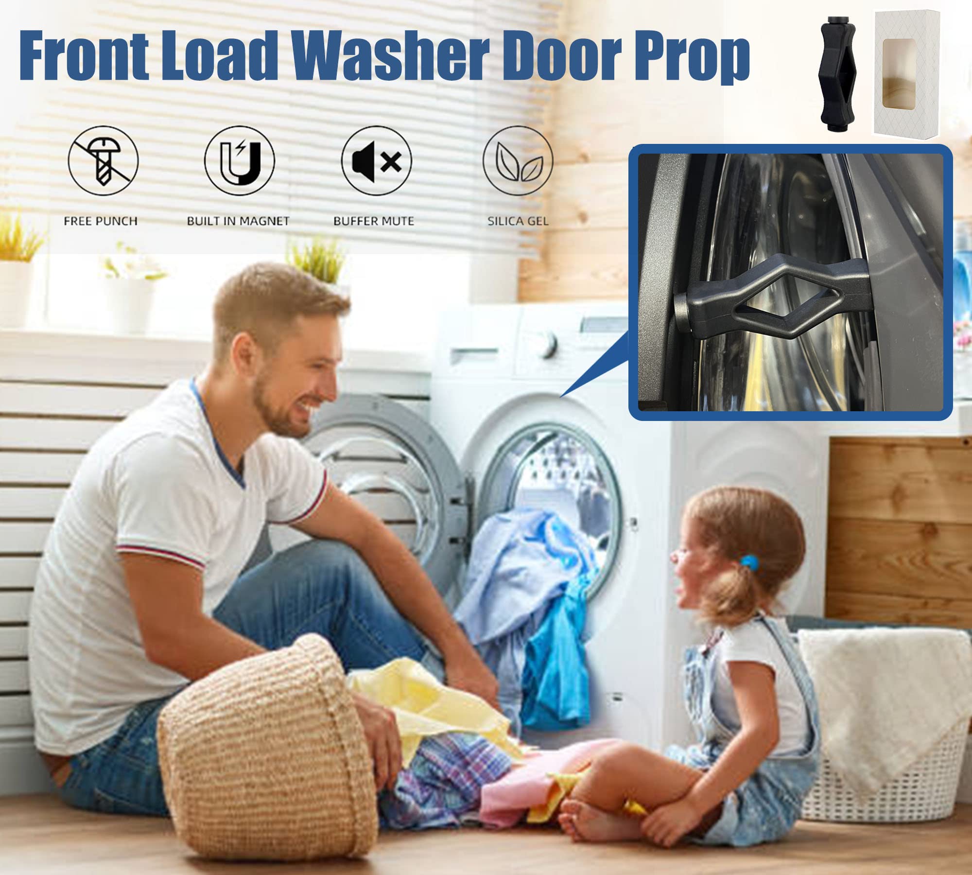 Snapklik.com : Washer Door Prop, Easy To Stick Front Load Washer Door ...