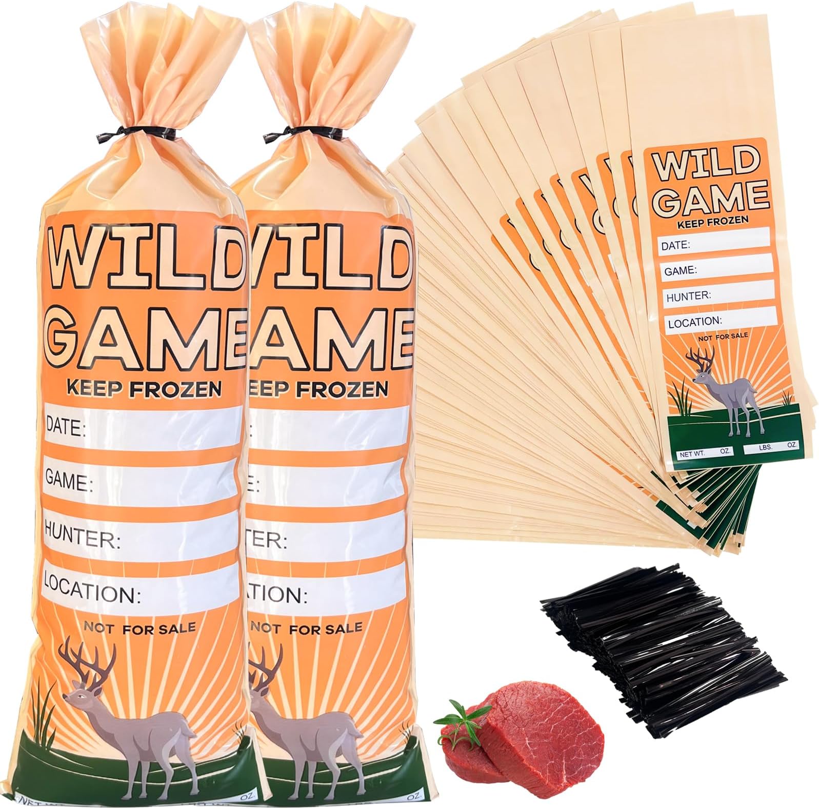 Amazon.com: succulentlovers 200 Pack Wild Game Freezer Bags - 1 Lb ...