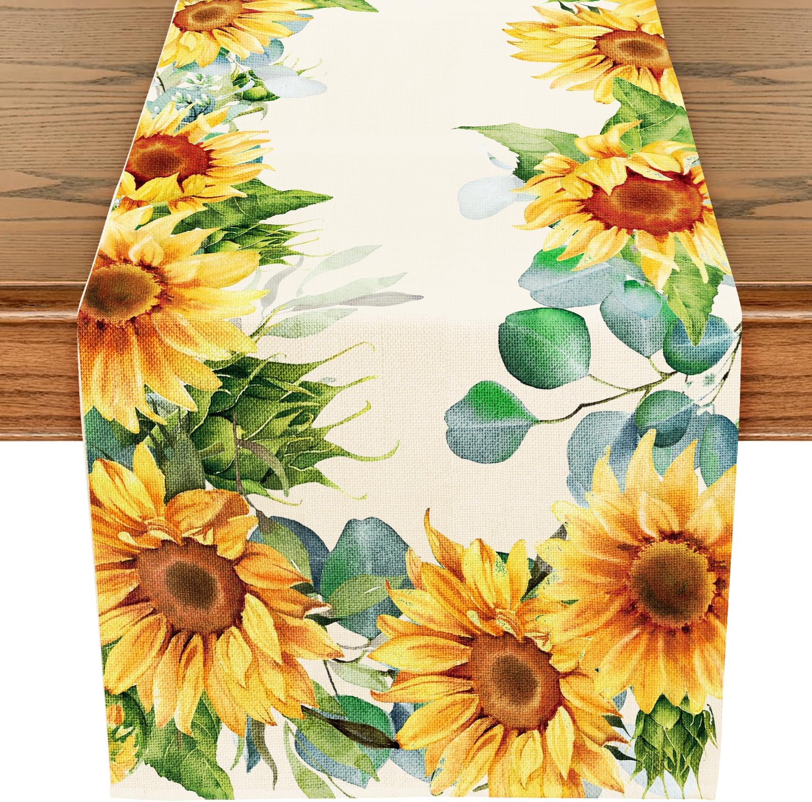 Amazon.com: Sandweek Table Runner 70 Inches Long, Textured Fabric ...