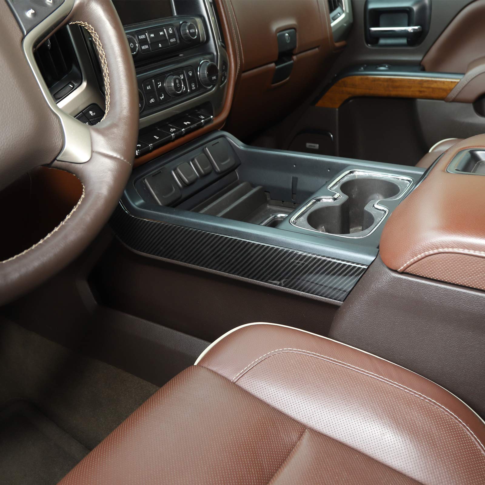 RT-TCZ for Silverado Center Console Organizer Tray Side Panel Trim ...