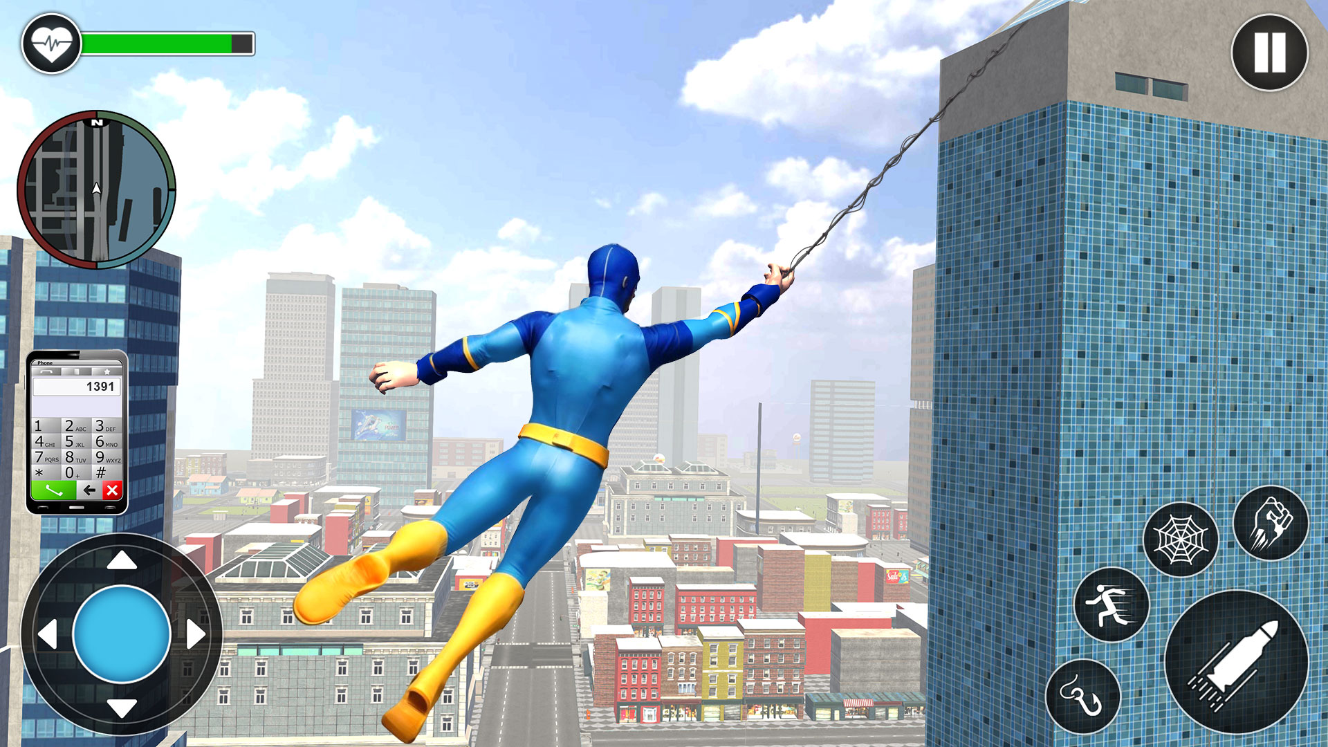 Real Flying Rope Hero Spider Fighter Game: Open World Superhero Crime ...