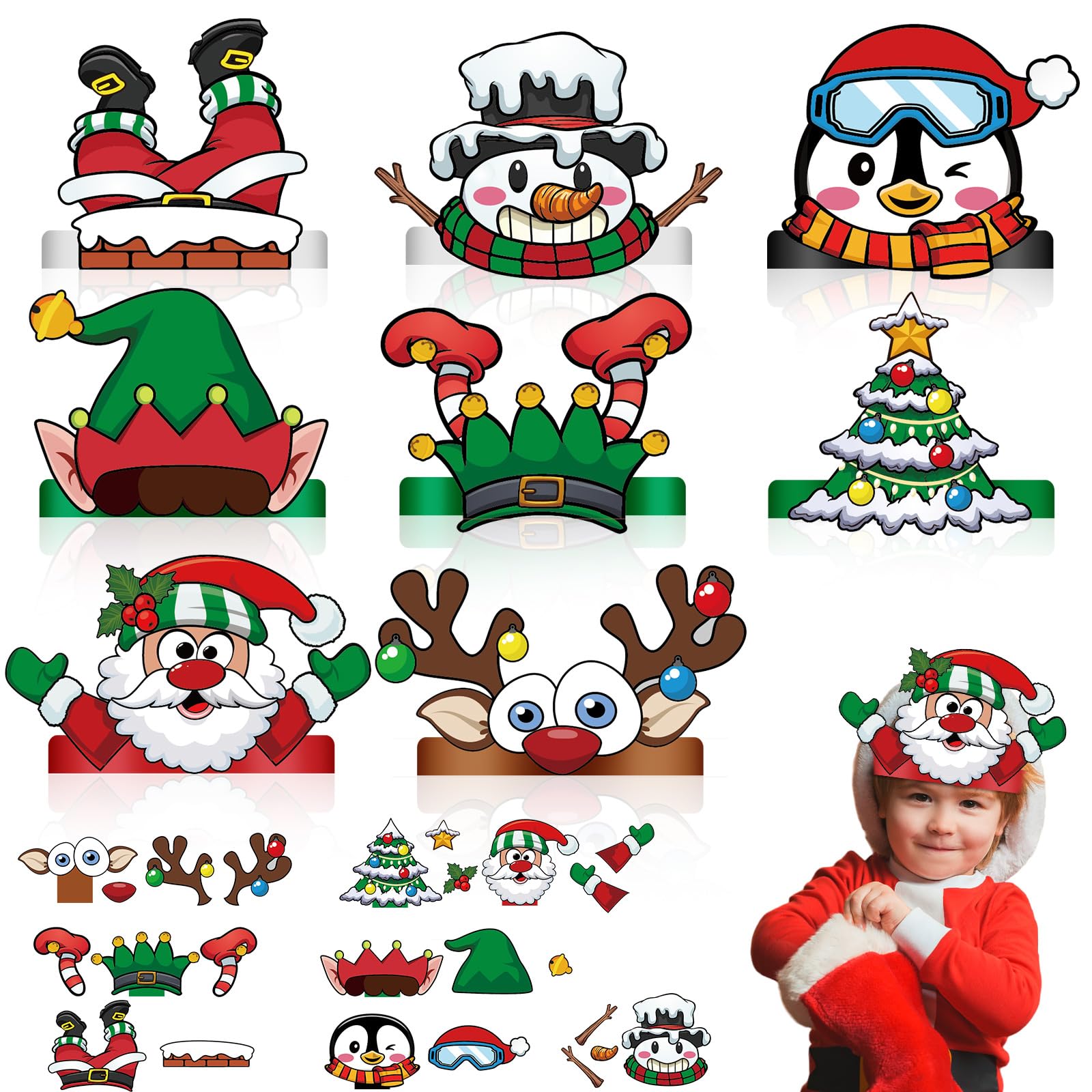 Snapklik.com : 32 Pcs Christmas Crowns Paper Party Hat Christmas ...