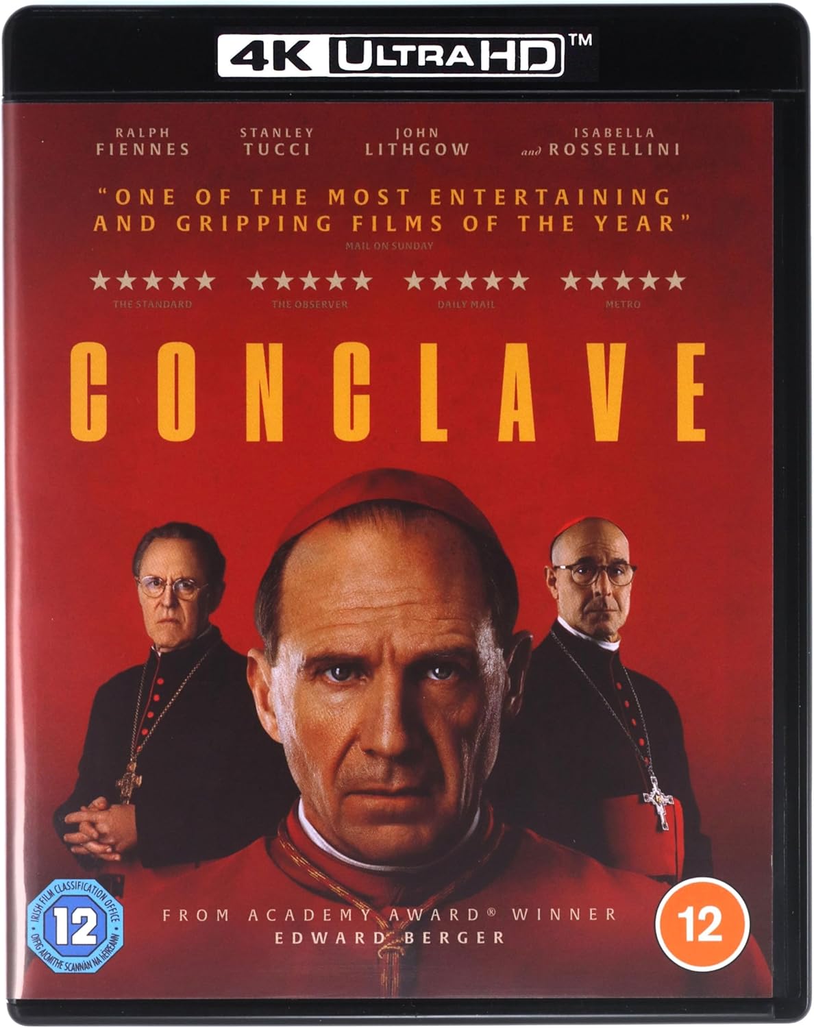 Conclave 4K UHD [Blu-ray]: Amazon.co.uk: Ralph Feinnes, Stanley Tucci, John Lithgow, Edward ...