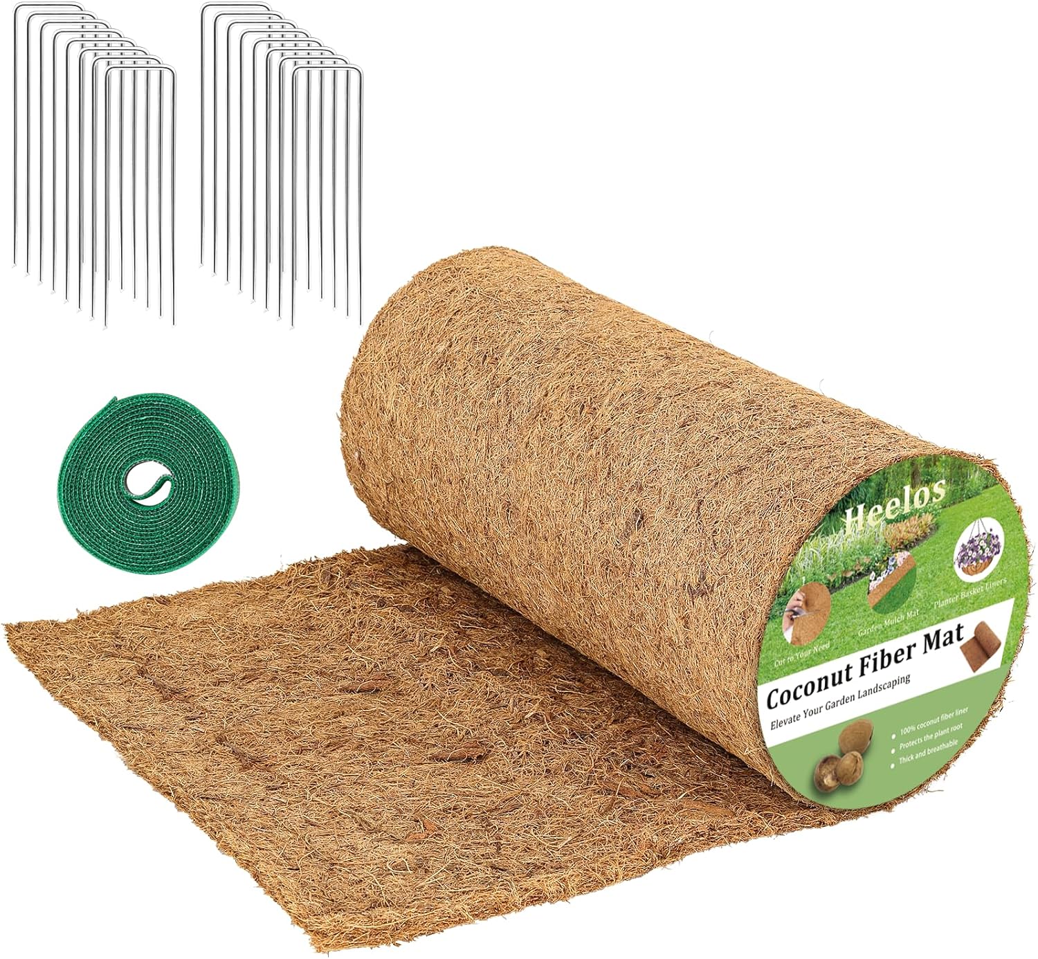 Amazon.com : Heelos Thick Coco Fiber Liner Roll,120x16inch Natural ...