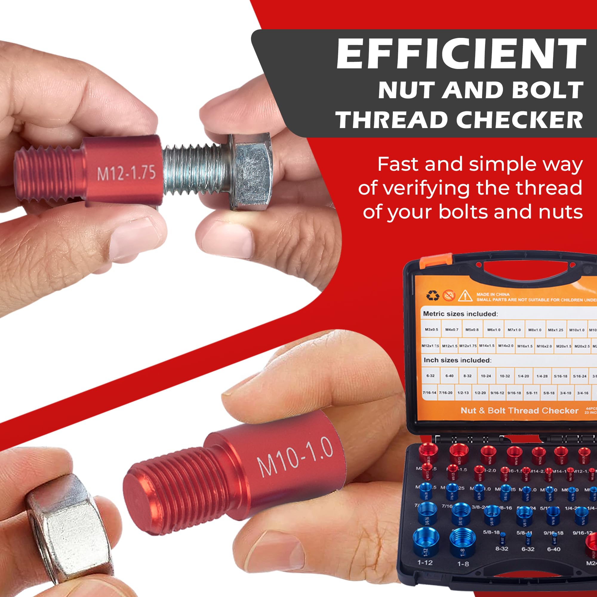 Snapklik.com : Stalye Nut And Bolt Thread Checker Practical Thread ...