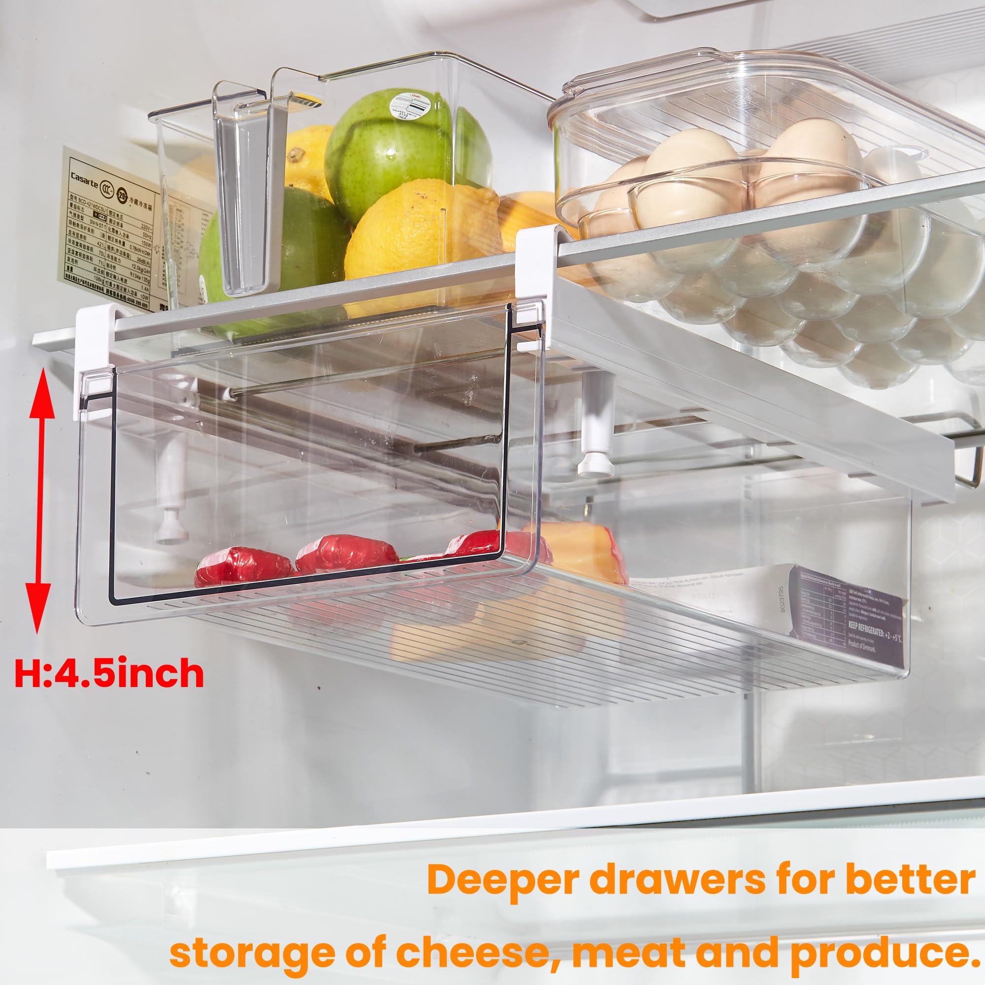 Snapklik.com : Vacane Deeper Refrigerator Drawers, Adjustable ...