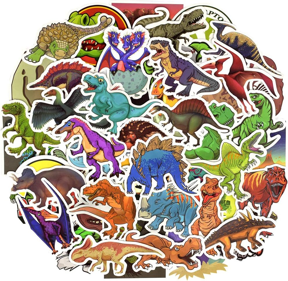 Amazon.com: QTL Dinosaur Stickers for Kids Boys Dino Stickers for Water ...