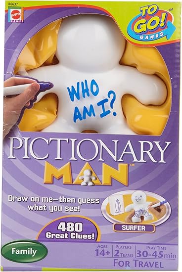 Amazon.com: Mattel Games Pictionary Man: To-Go : Toys & Games