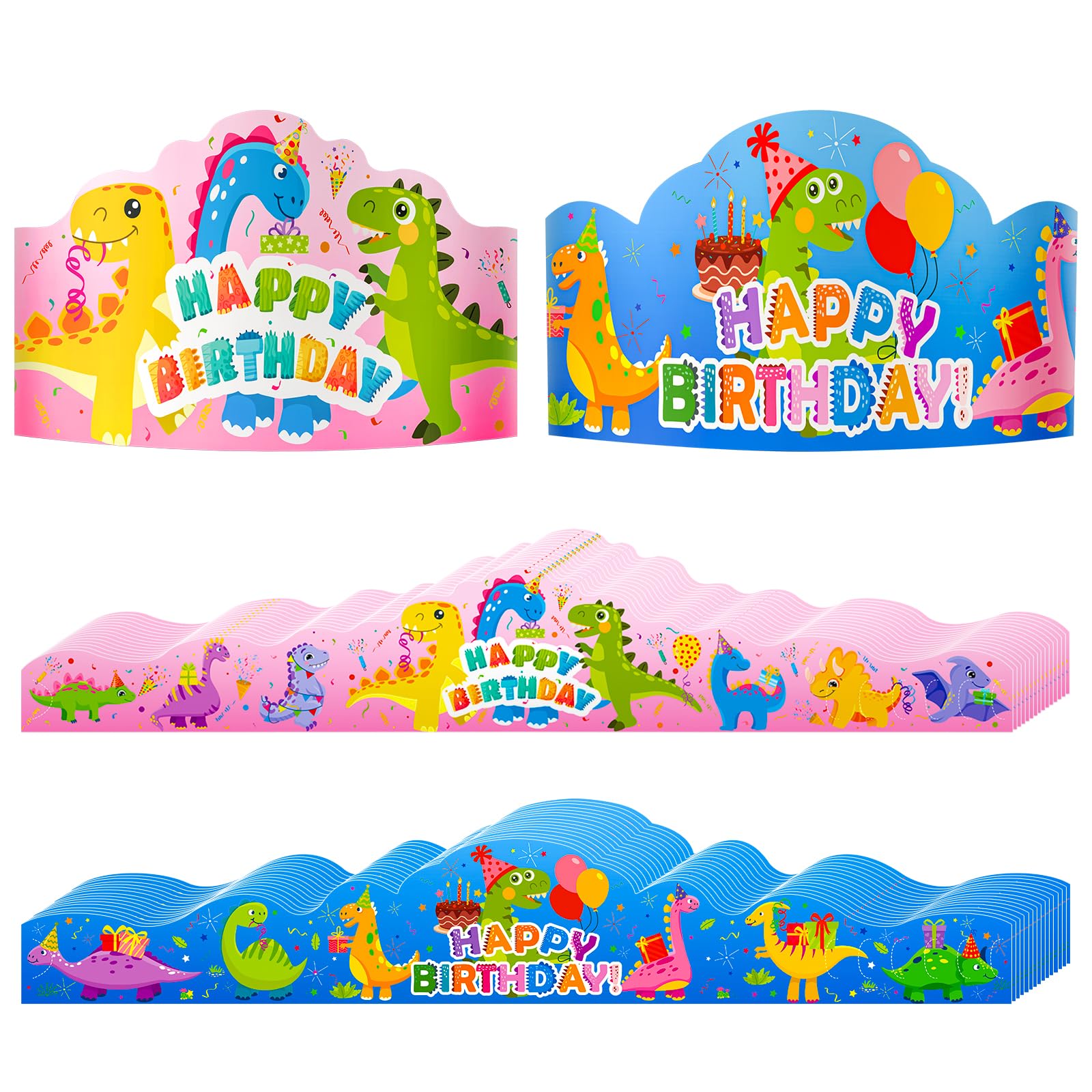 Snapklik.com : 30 Pieces Birthday Crowns For Classroom Adjustable Cute ...