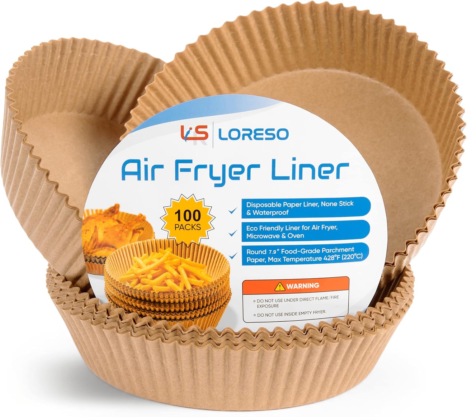 Amazon.com: Air Fryer Liners - Disposable Parchment Paper, 100 Count ...