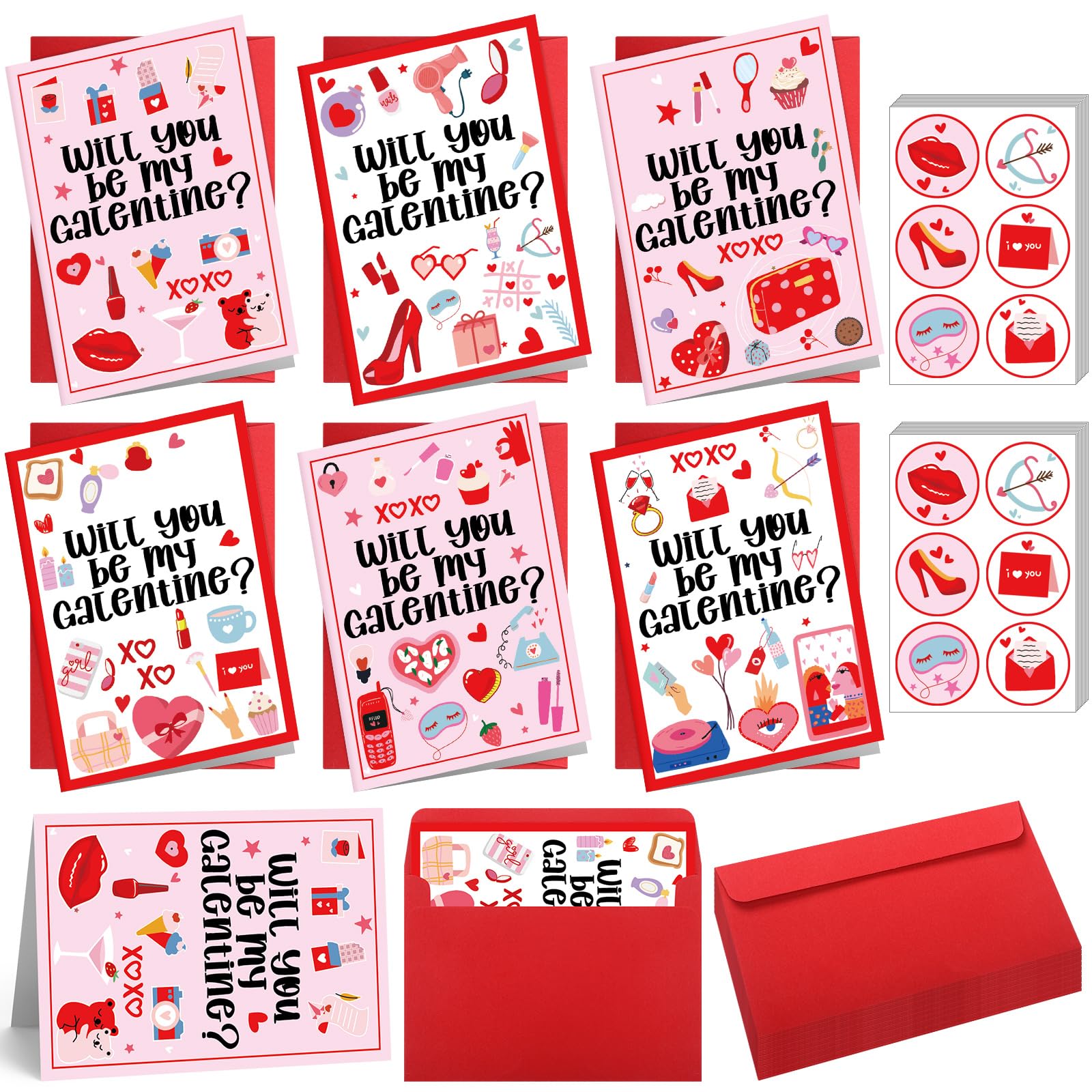 Snapklik.com : ReliThick 108 Pcs Happy Galentines Day Cards For Friends