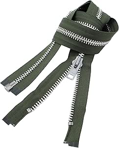 Amazon.com: YKK #10 10 Inch to 36 Inch Aluminum Separating Jacket Zipper Extra Heavy Duty Metal ...