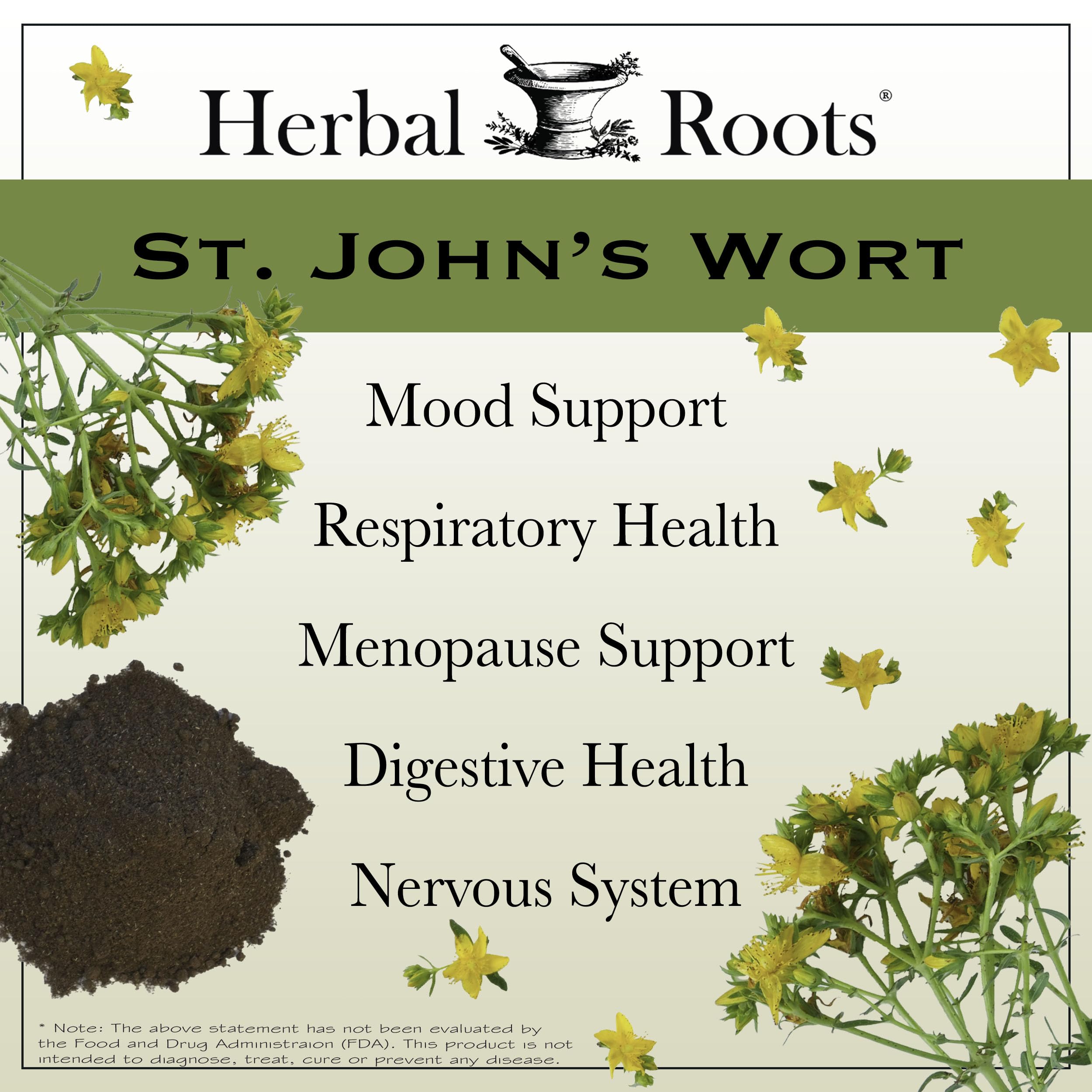 Snapklik.com : Herbal Roots St Johns Wort Capsules 450 Mg Per Serving ...