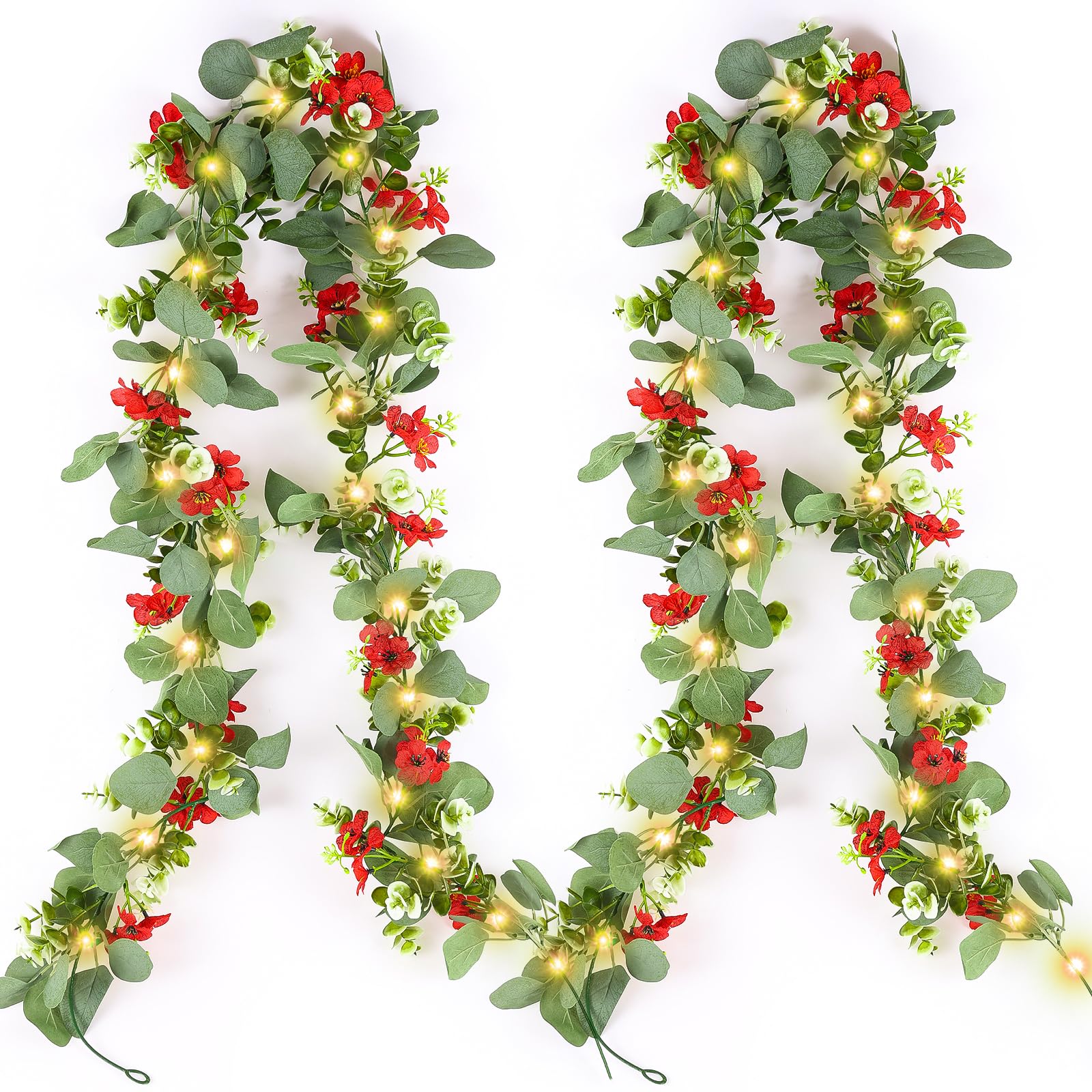Amazon.com: 2 Pcs Summer Flowers Garland 5.83FT Wildflower Hanging ...