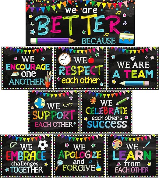 Amazon.com: Classroom Decoration Motivational Bulletin Board Poster ...