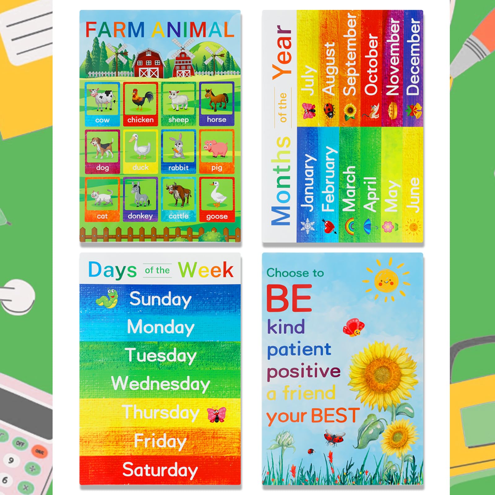 Snapklik.com : Educational Posters For Elementary Preschool ...