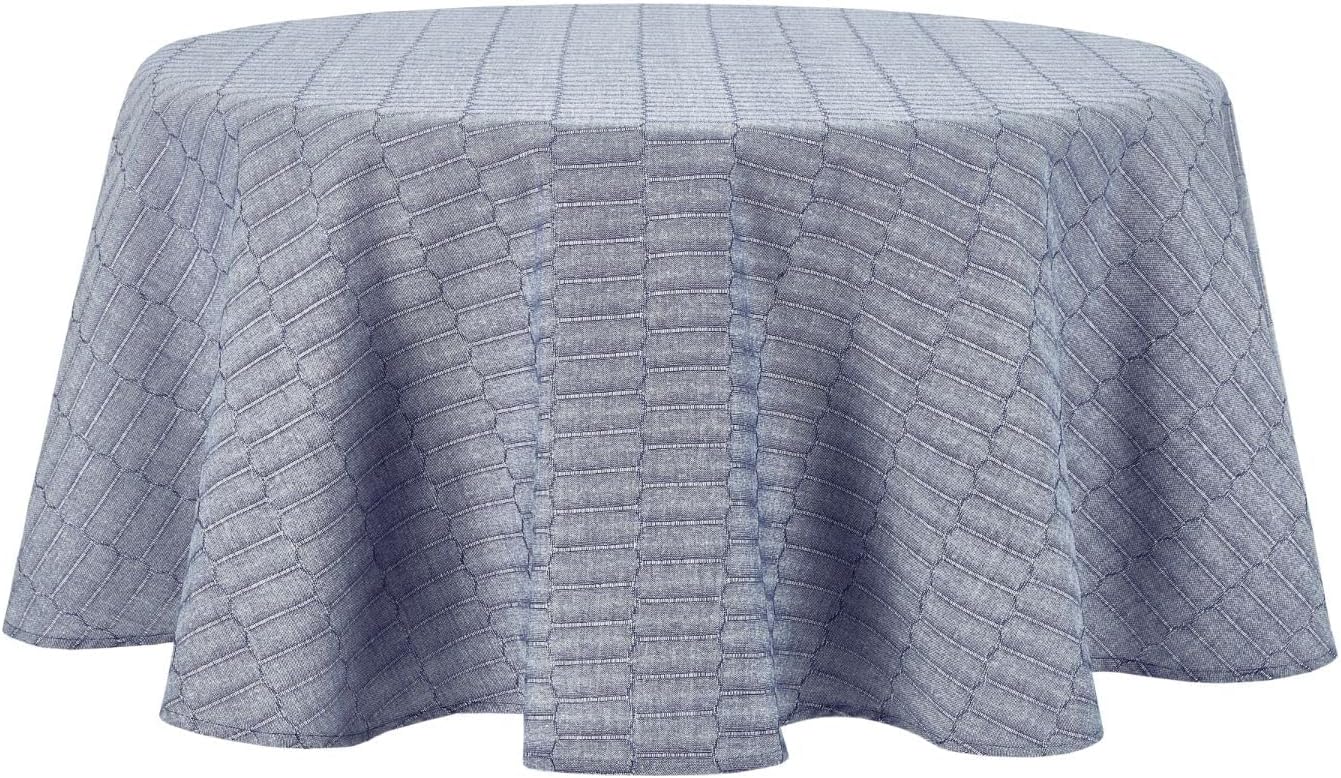 Amazon.com: Martha Stewart Honeycomb Modern Farmhouse Tablecloth, Blue ...