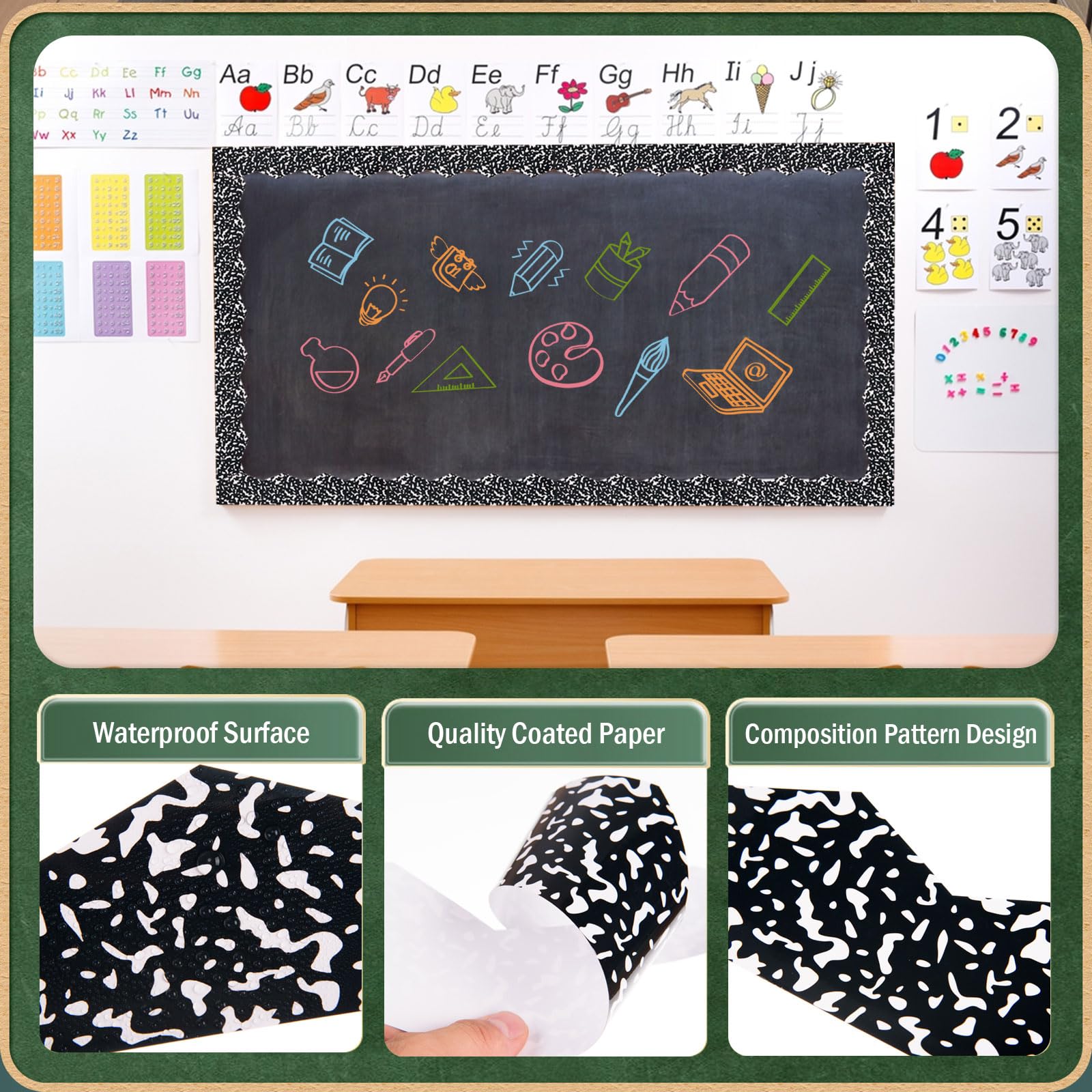 Snapklik.com : 99 Feet Composition Bulletin Board Borders Composition ...