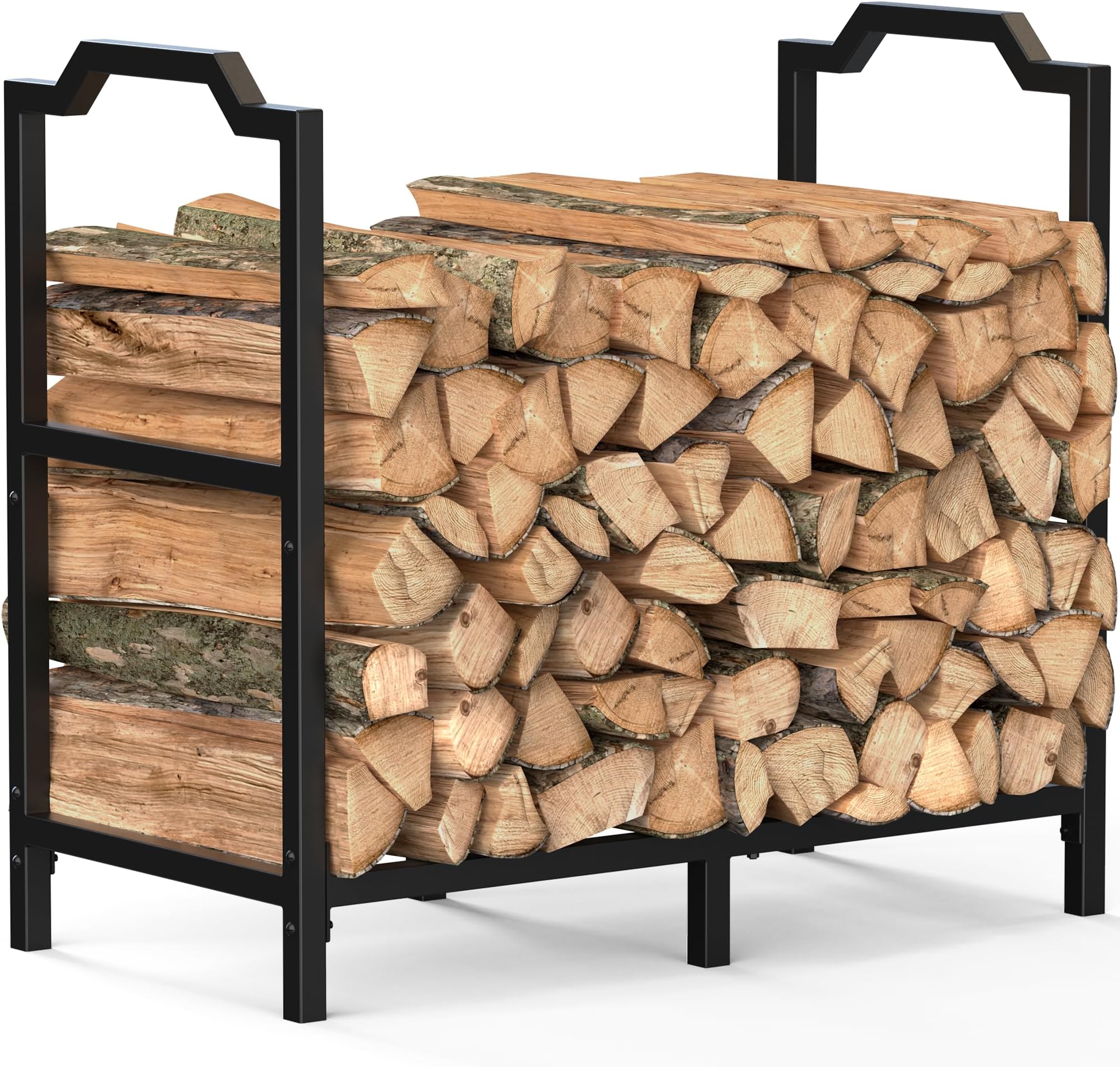 Amazon.com: MBQQ Industrial Rustic 24" Firewood Log Rack for Home Fire ...