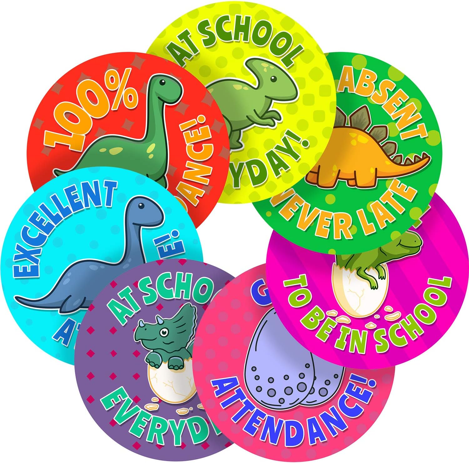 Amazon.com : Attendance and Time Keeping Reward Sticker Labels, 70 ...