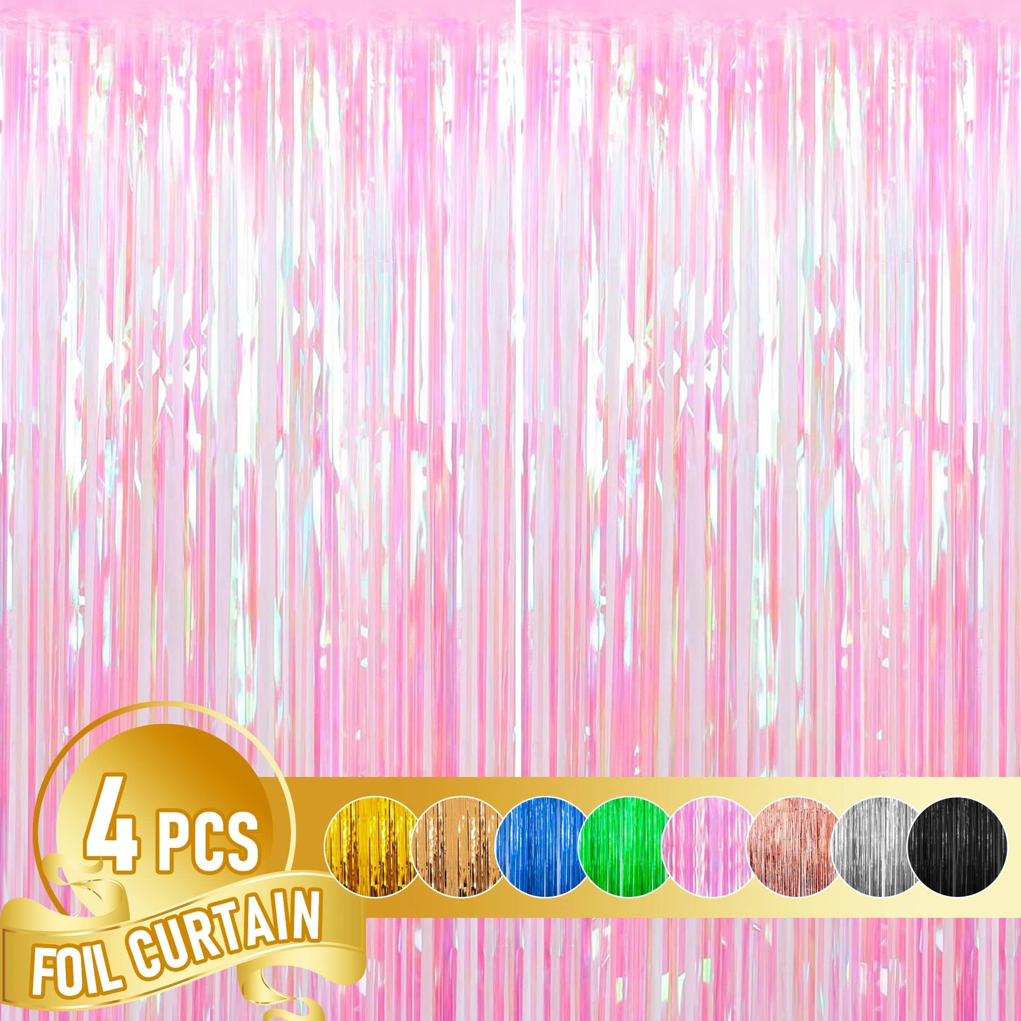 Amazon.com : Dazzle Bright 2 Pack Backdrop Curtain, 3FT x 8FT Metallic ...