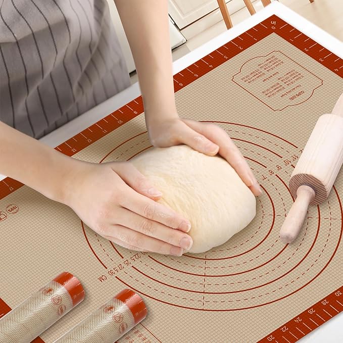 Amazon.com: Silicone Pastry Mat, 16" x 24" Silicone Baking Mat for ...