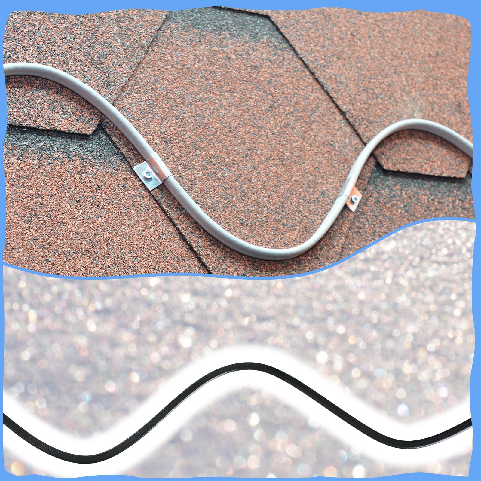 Snow Melting Heat Cable Retisee 200ft Roof Deicing Cable Kit – 5 Watts/Foot Heating Cable For ...